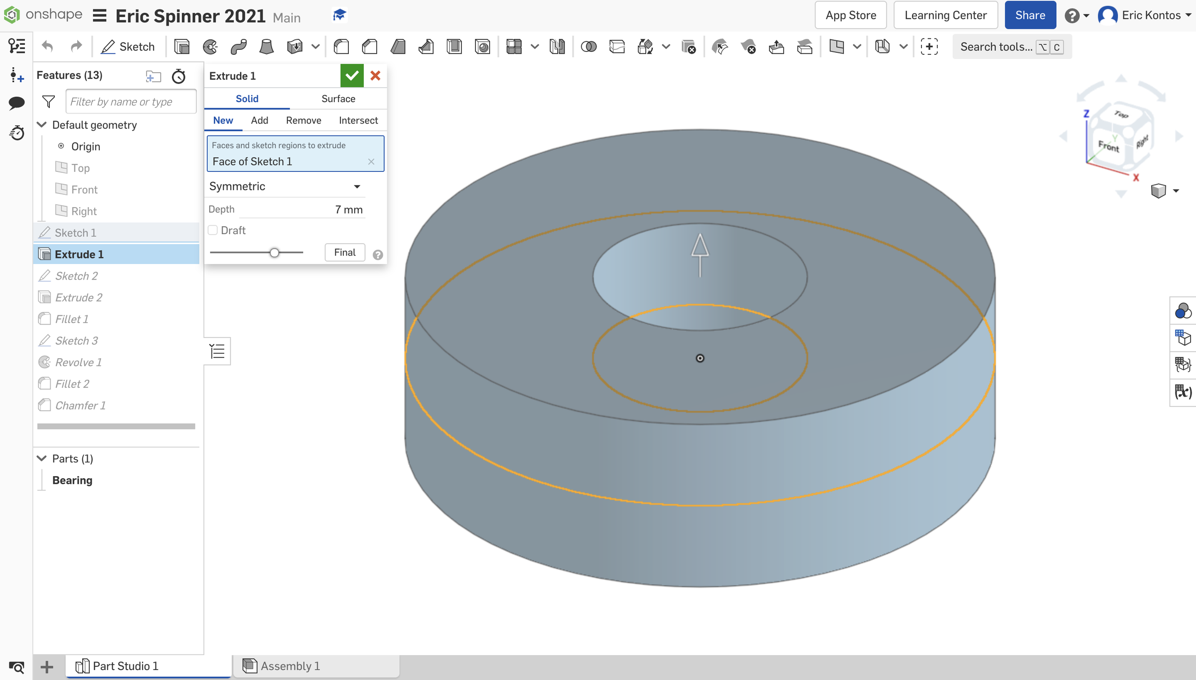 Fidget Spinner in Cad ONSHAPE : 14 Steps (with Pictures) - Instructables
