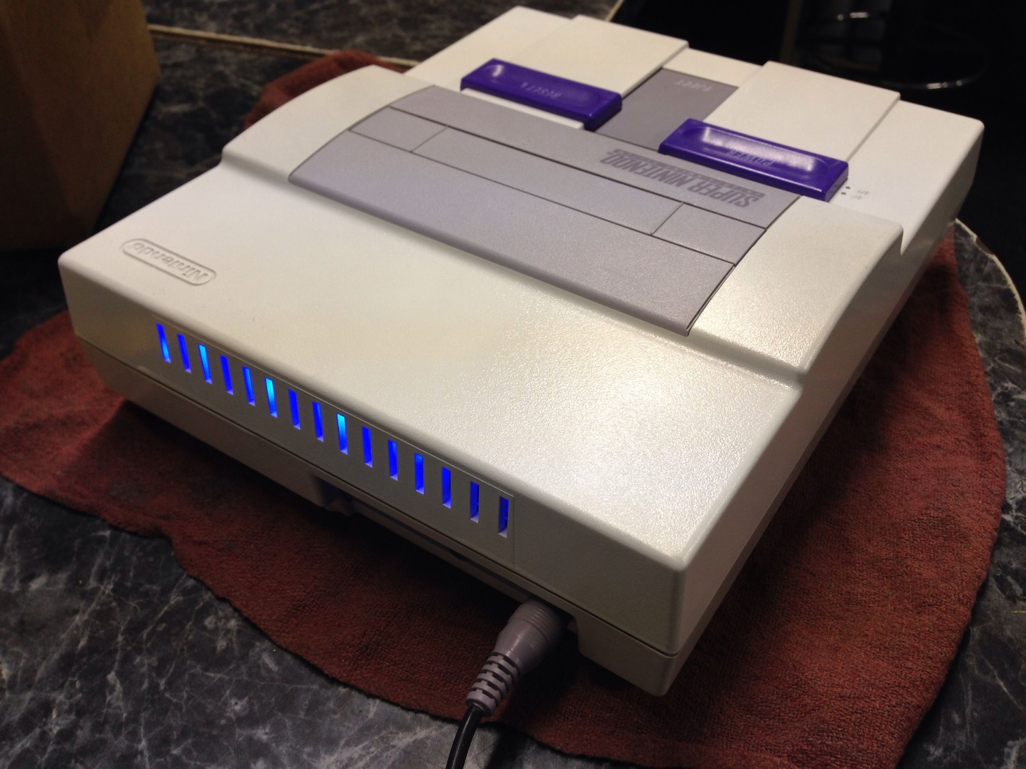 SNES Painted With Backlit LED Grill : 4 Steps - Instructables
