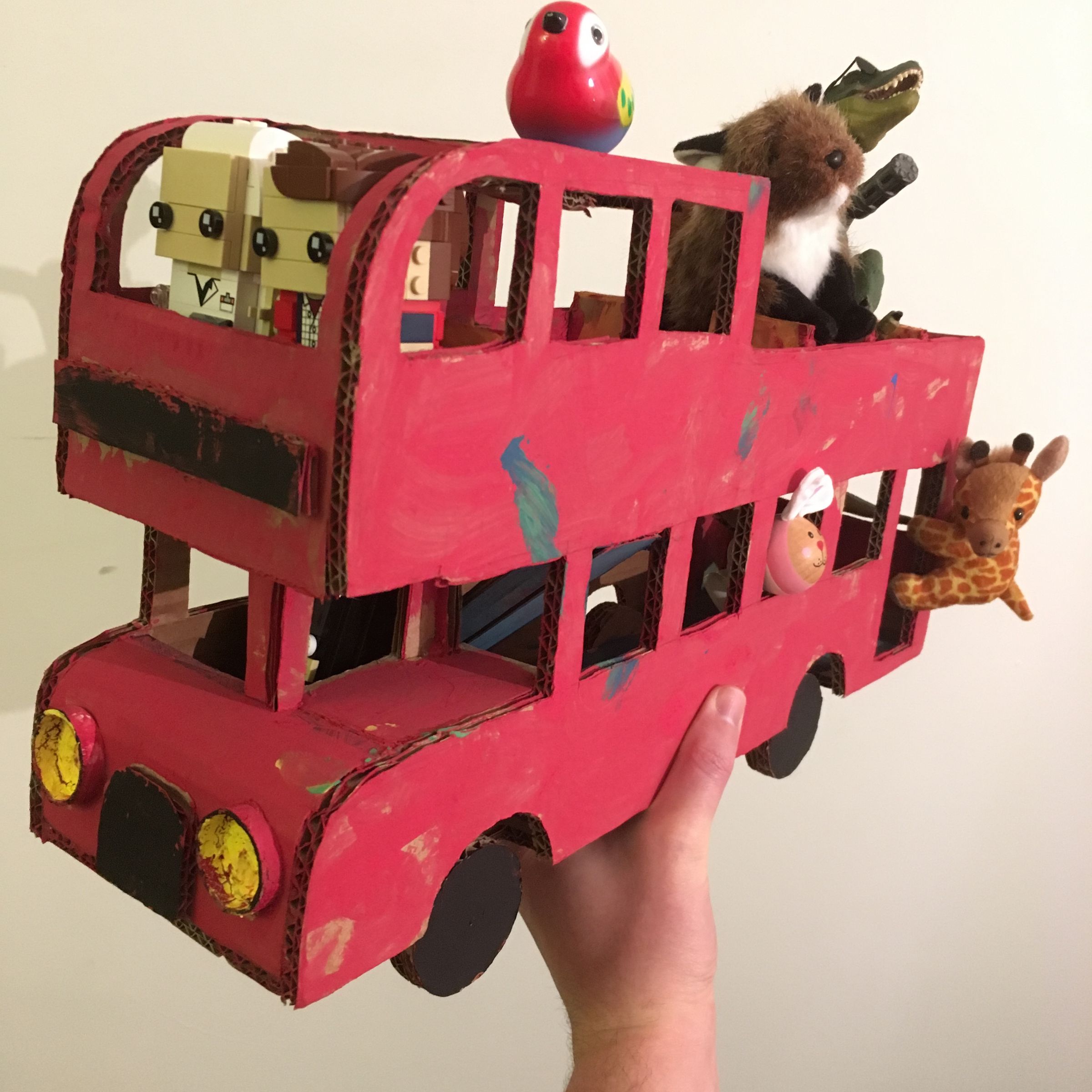 Cardboard Box Bus - for a Toy Ride : 16 Steps (with Pictures ...