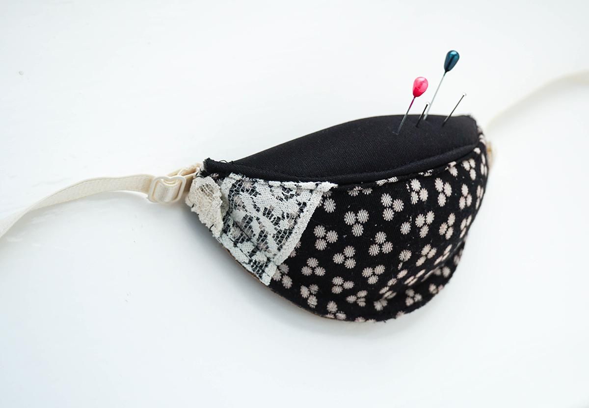 How to Make a Pincushion From a Bra! | DIY Sewing Machine Pin Holder ...