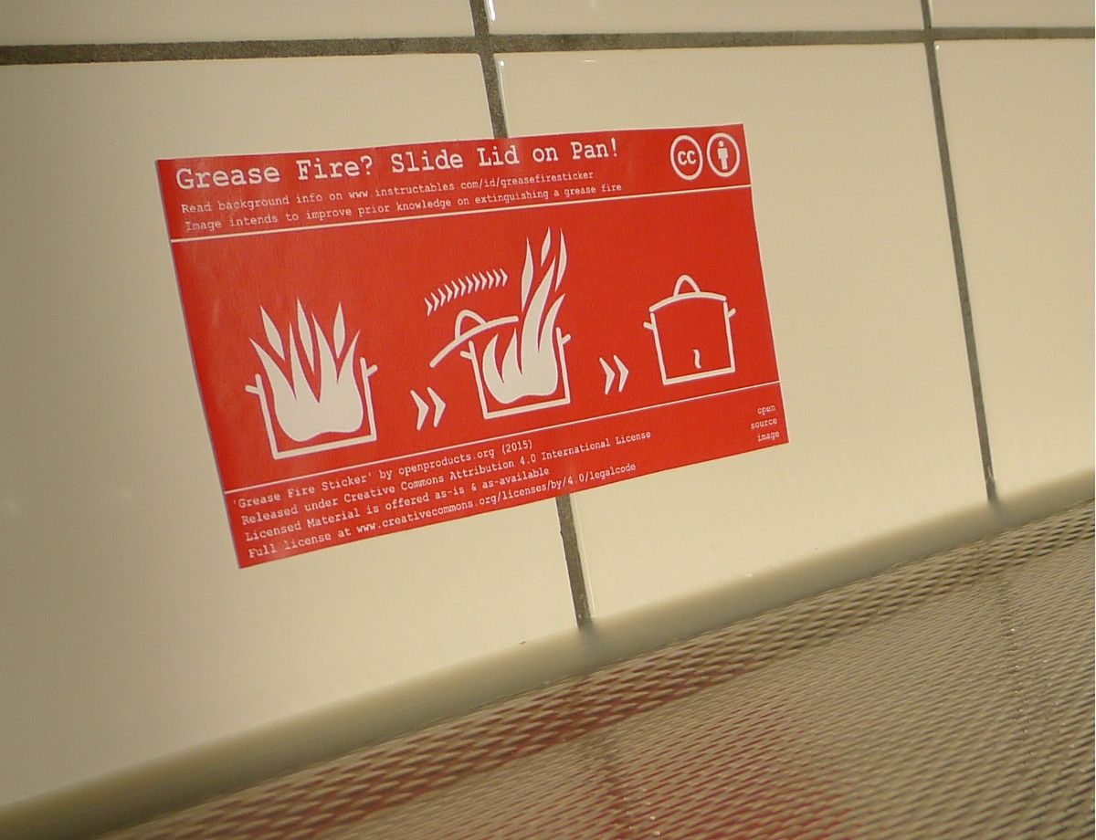 Grease Fire Safety Sticker : 6 Steps (with Pictures) - Instructables