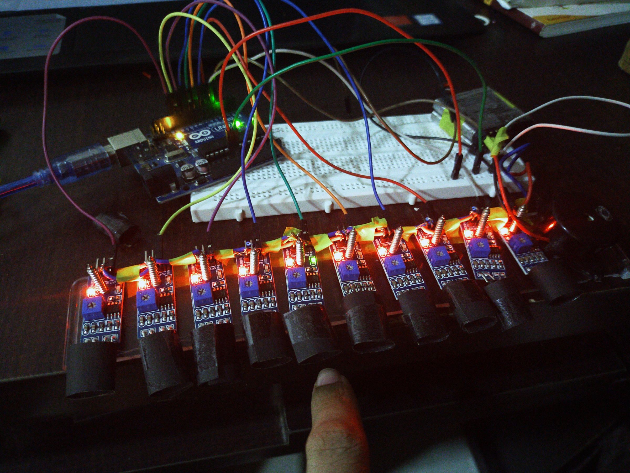 Air Piano Using IR Proximity Sensor and Arduino Uno Atmega 328 : 6 ...