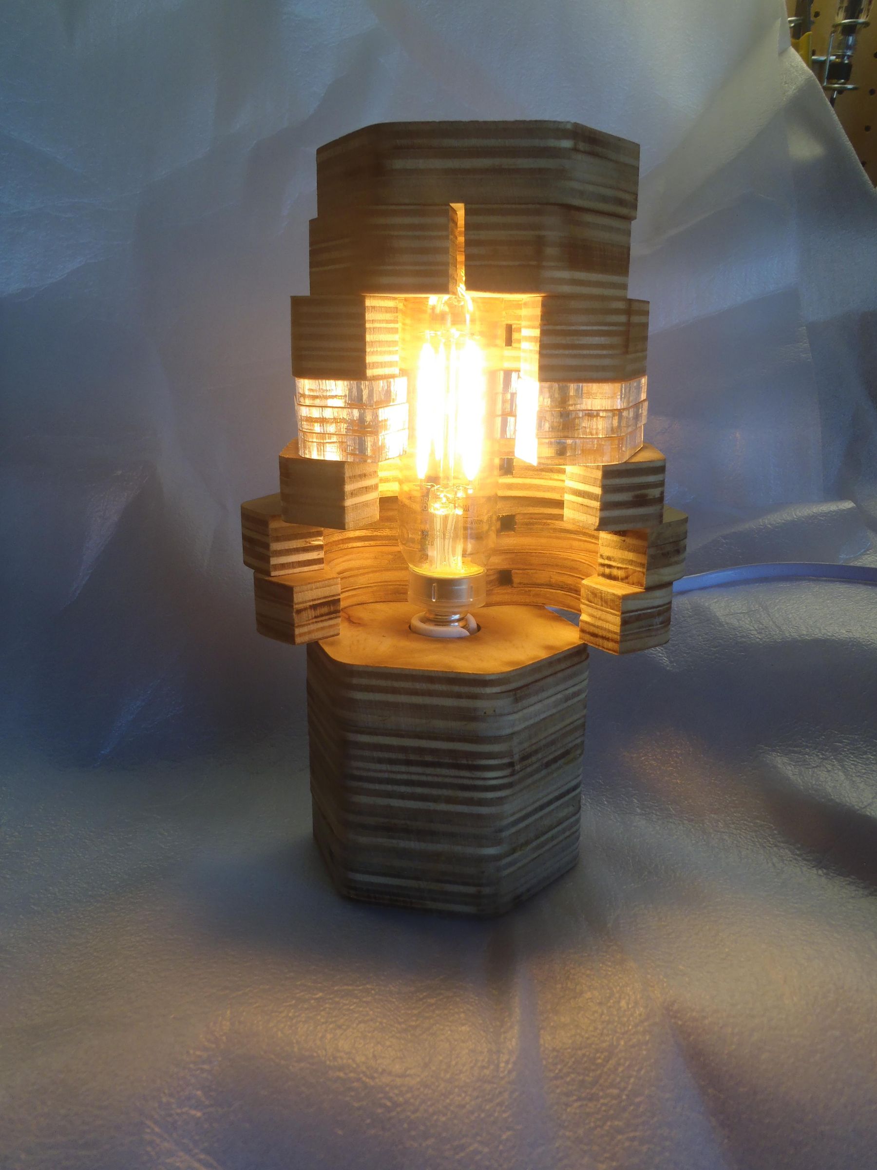 Customizable Plywood and Acrylic Hinged Lamp : 5 Steps (with Pictures ...