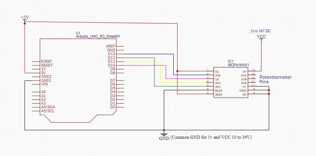 MCP41HVX1 Digital Potentiometer for Arduino : 10 Steps (with Pictures ...