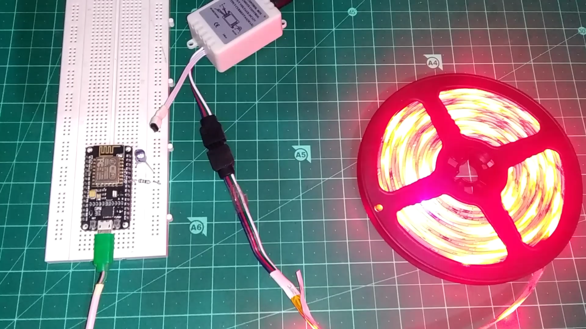 ESP 8266 Nodemcu RGB LED Strip Controlled by a Webserver Remote : 4 ...
