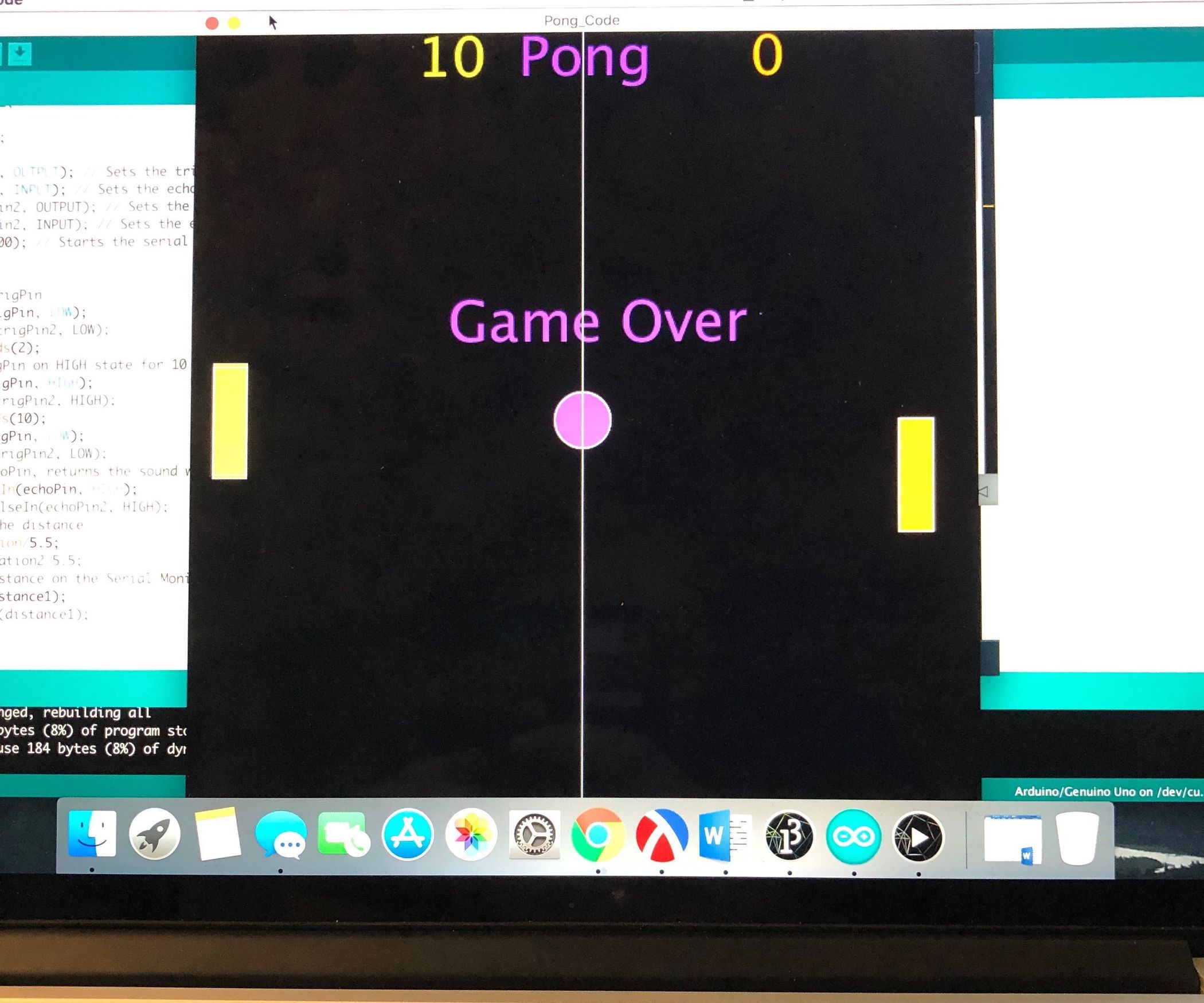 Ultrasonic Pong : 4 Steps - Instructables