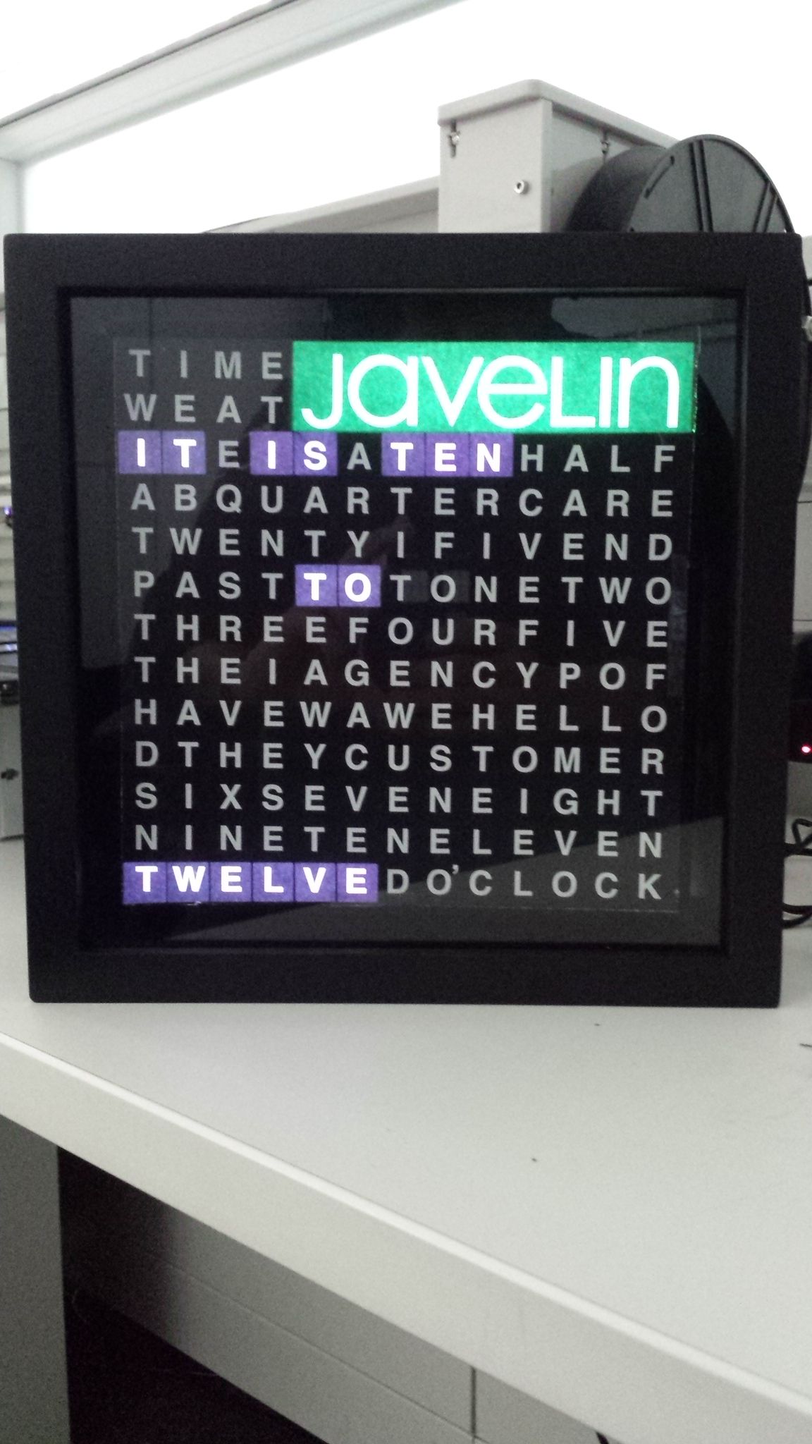 Javelin's Word Clock : 9 Steps (with Pictures) - Instructables