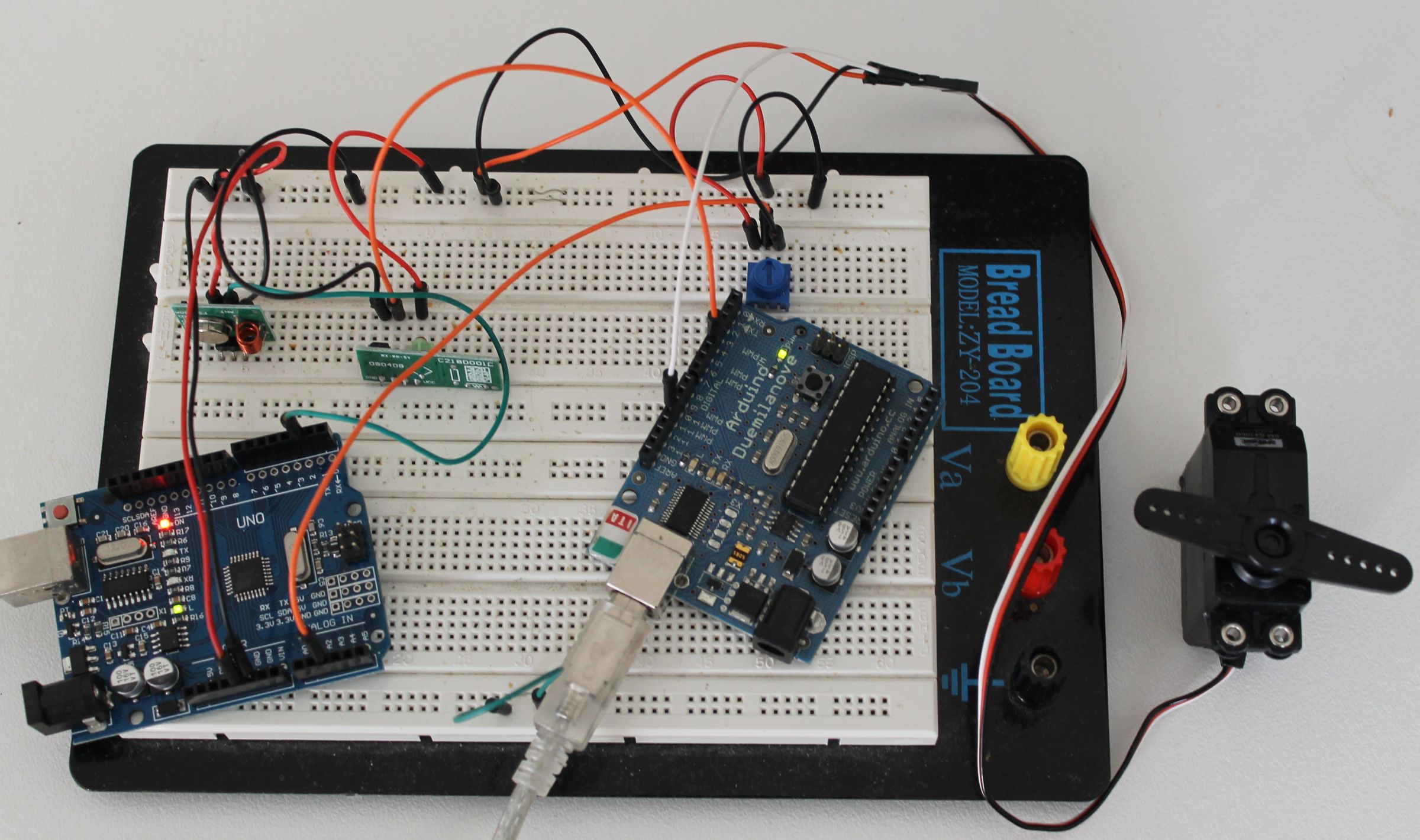 Arduino ServoTimer2 and VirtualWire 433MHz Receiver : 4 Steps ...