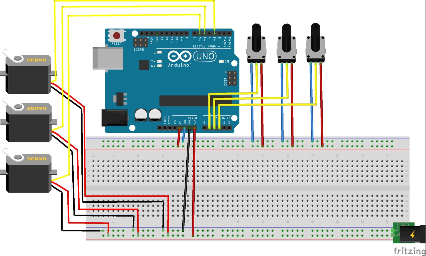 Arduino - Declaring Multiple Servos and Pots (with for Loops) : 3 Steps ... Arduino - Declaring Multiple Servos and Pots (with for Loops) : 3 Steps ...
