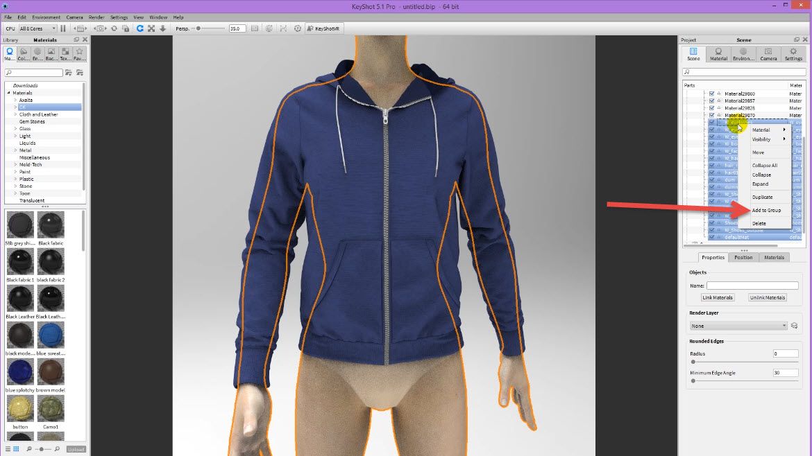 How to Render Realistic 3D Clothes in Keyshot Tutorial : 11 Steps ...