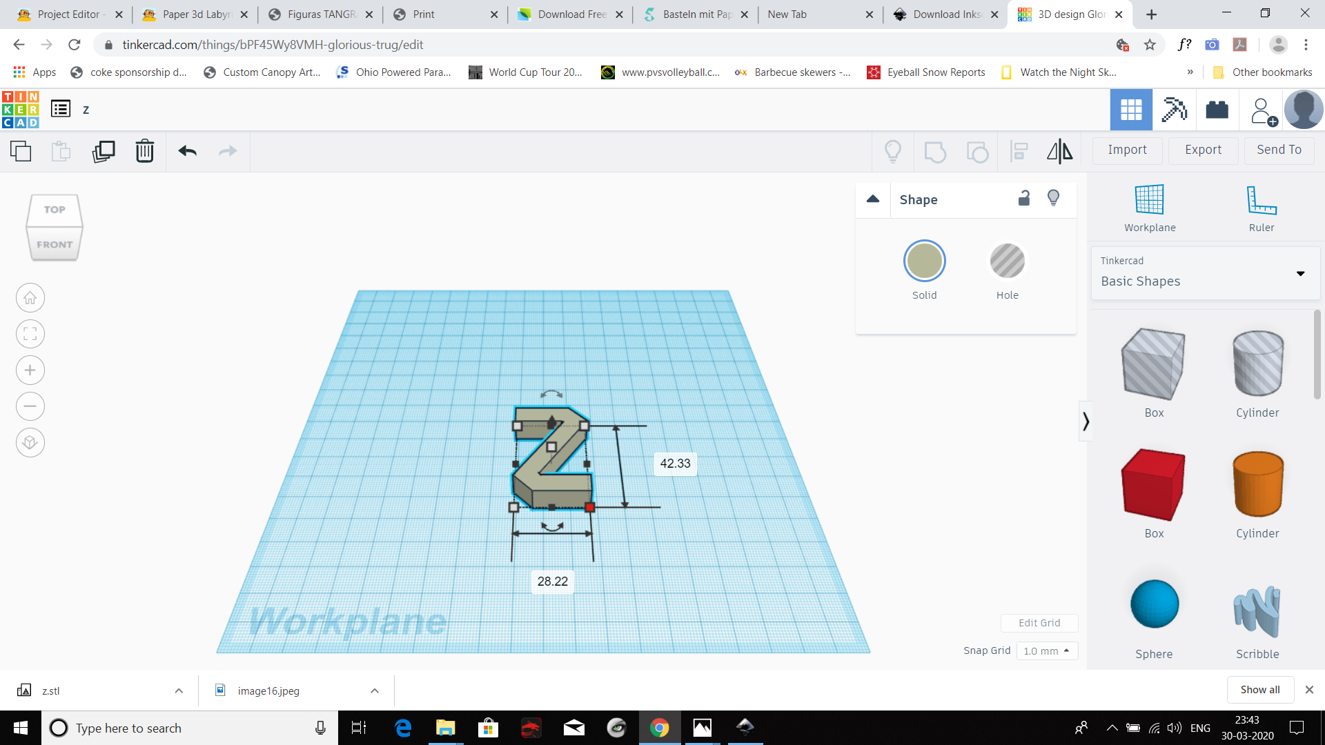 3d Papercut Alphabets Fully Customisable by Using Free Software : 5 Steps - Instructables