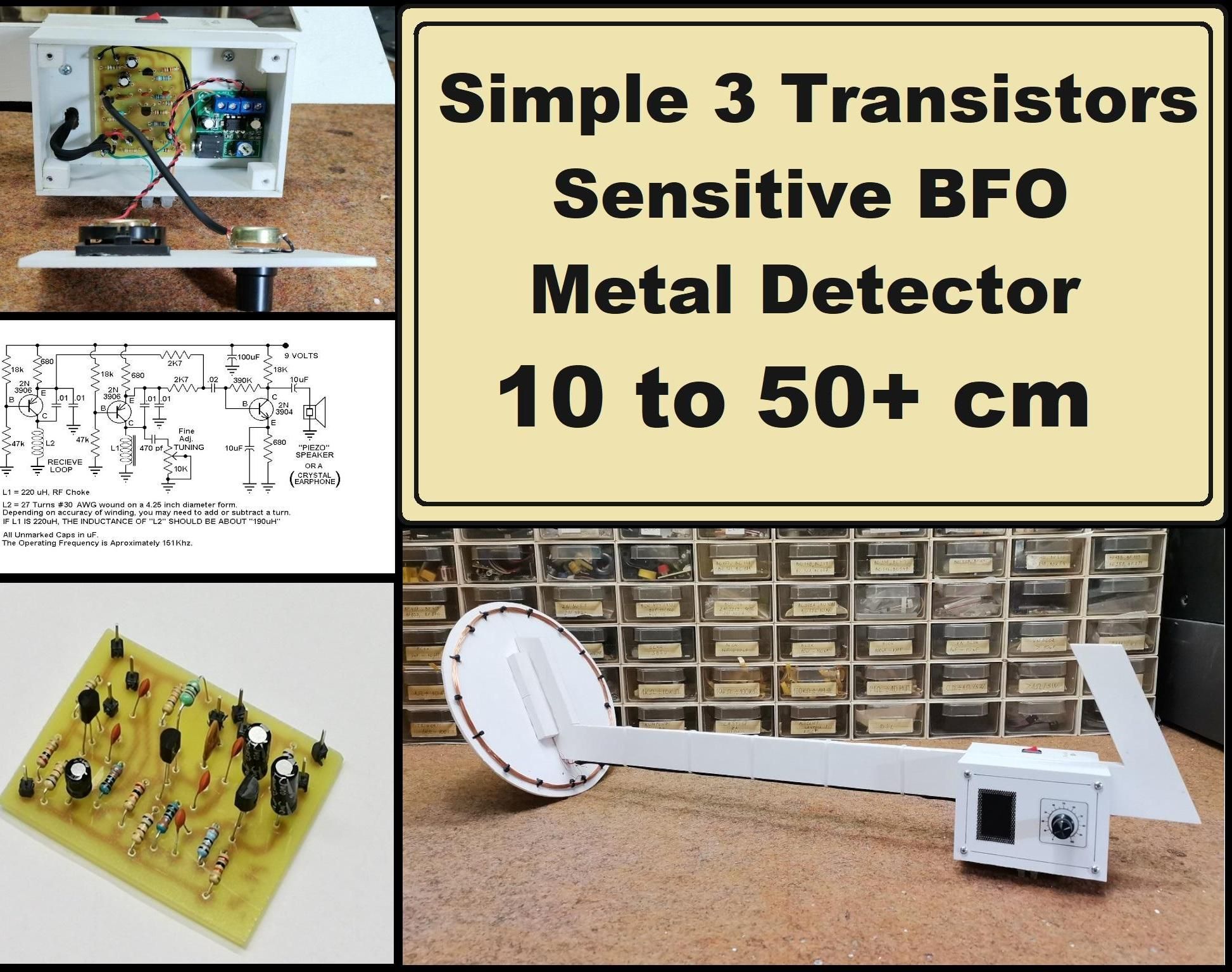 Simple Sensitive 3 Transistors BFO Metal Detector : 4 Steps - Instructables