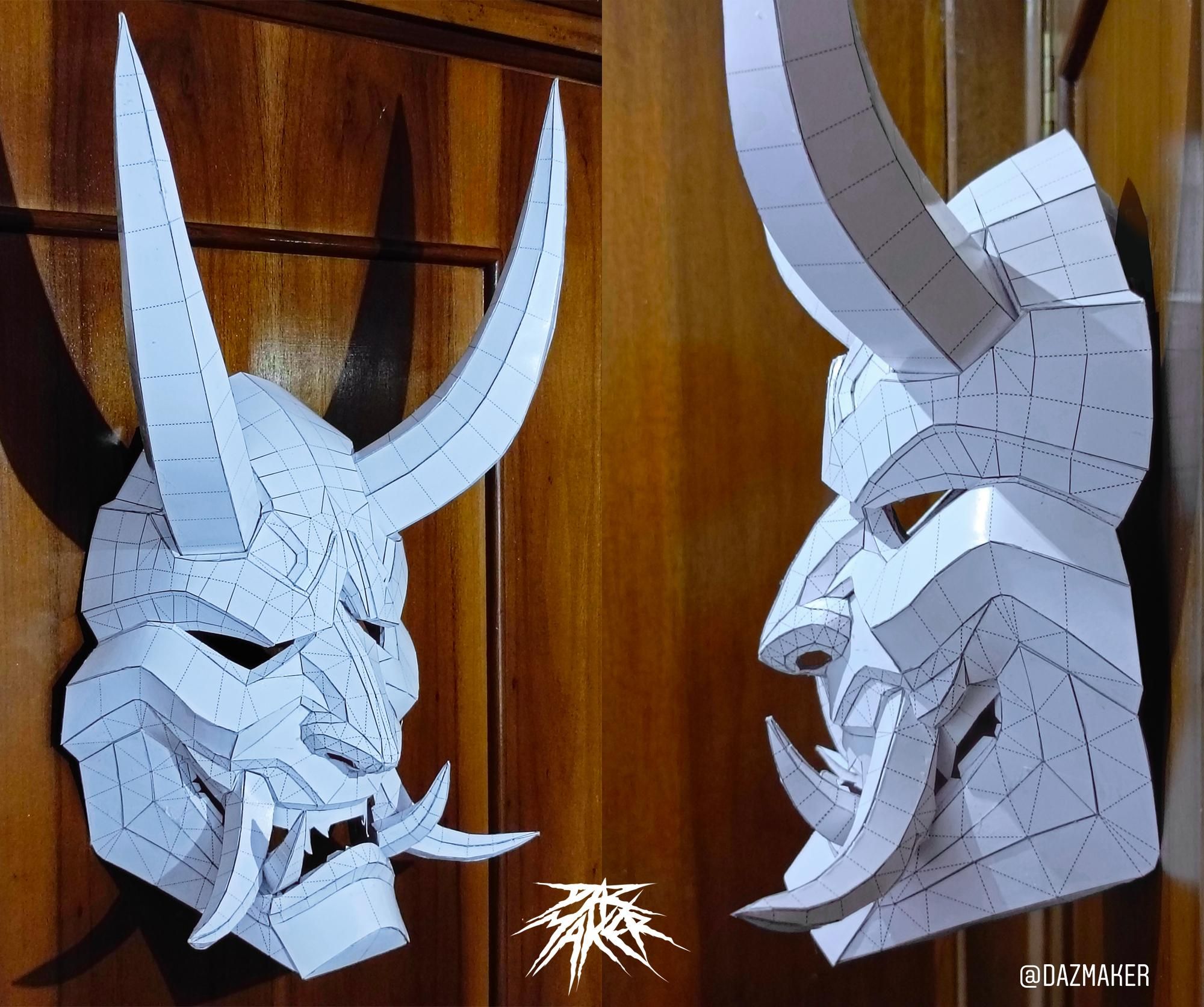 Paper Oni Mask : 45 Steps (with Pictures) - Instructables