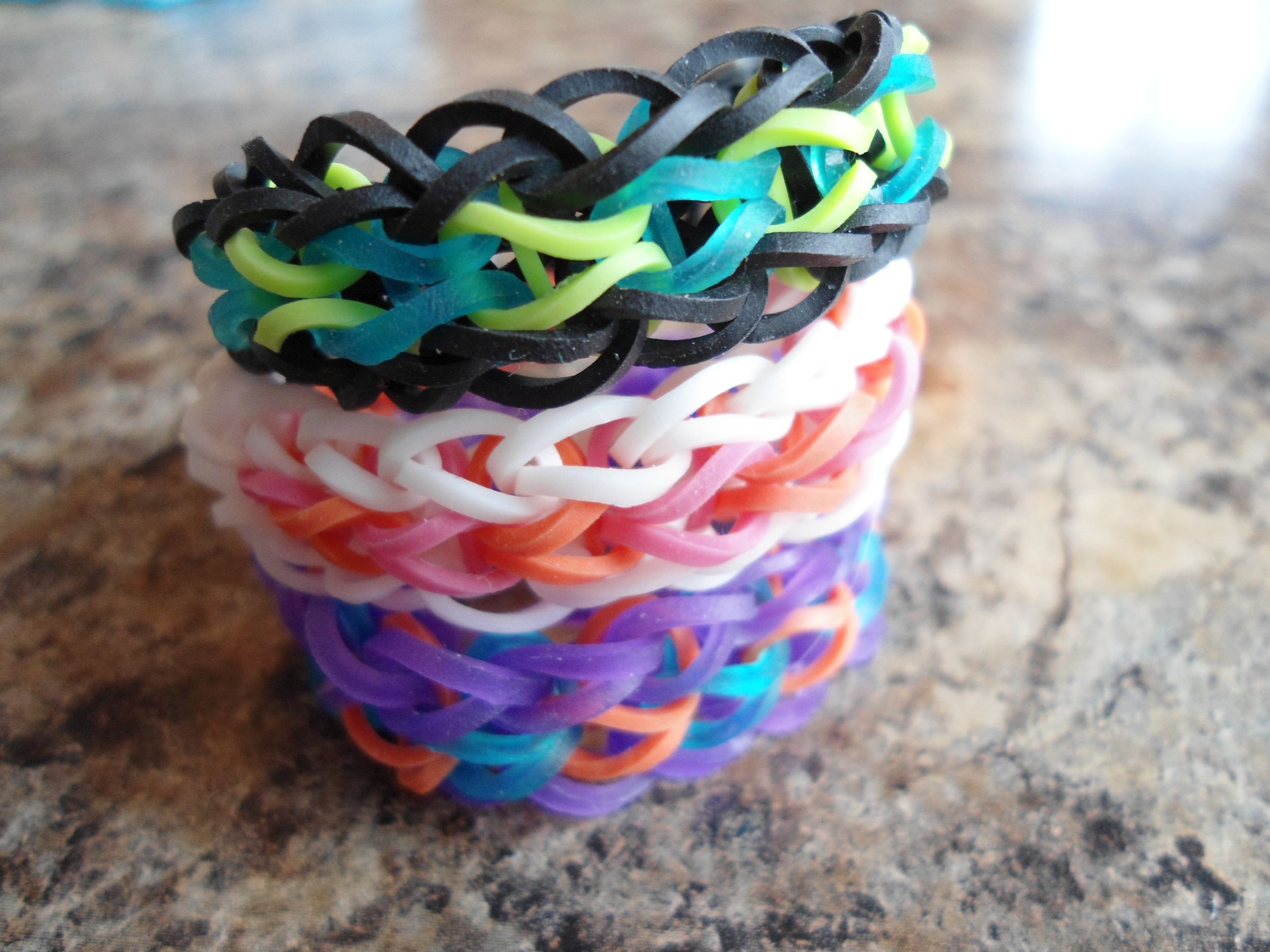 Loopy Stripes Rainbow Loom Bracelet : 9 Steps (with Pictures ...