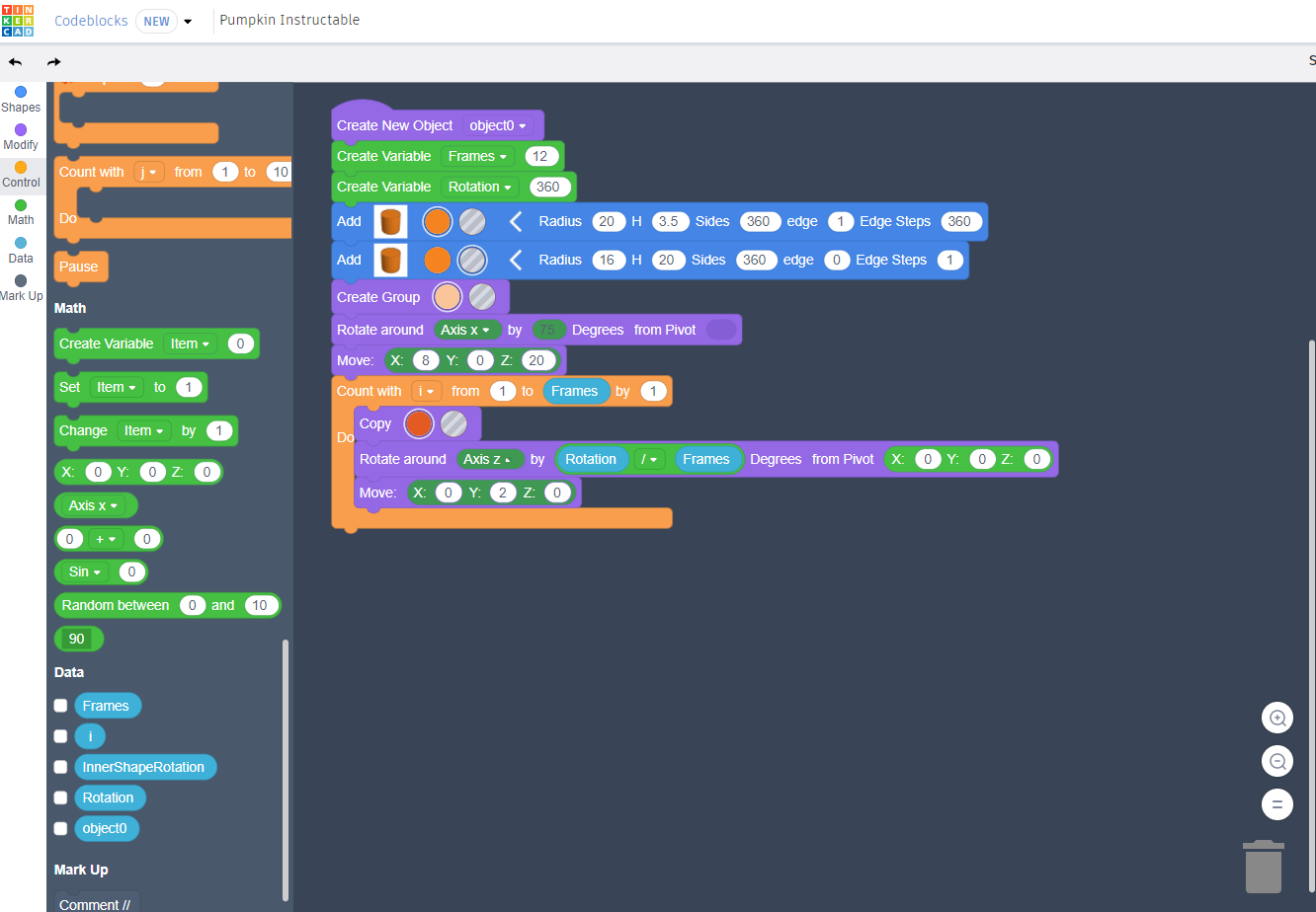 Make a 3D Printable Pumpkin With Codeblocks! : 9 Steps (with Pictures ...