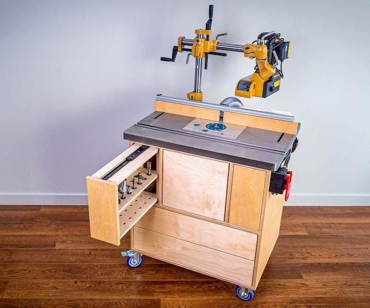 How to Make a ROUTER TABLE W/ Bit Storage & Dust Collection : 17 Steps ...