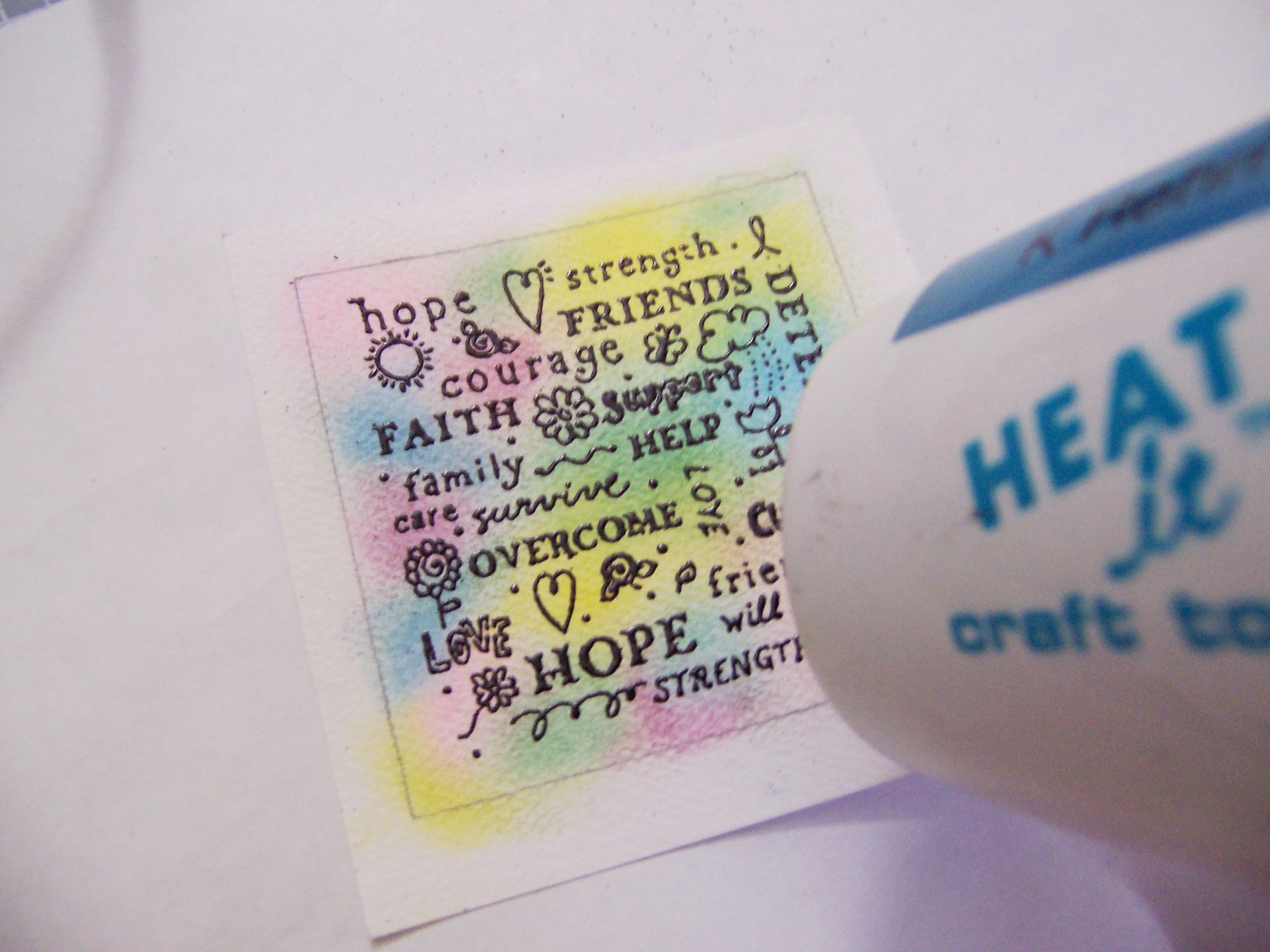 How to Use Heat Embossing and Chalk on Your Cards : 13 Steps ...