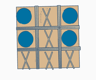 Tic Tac Toe Made Out of Cardboard Bottle Caps and Chopsticks on ...