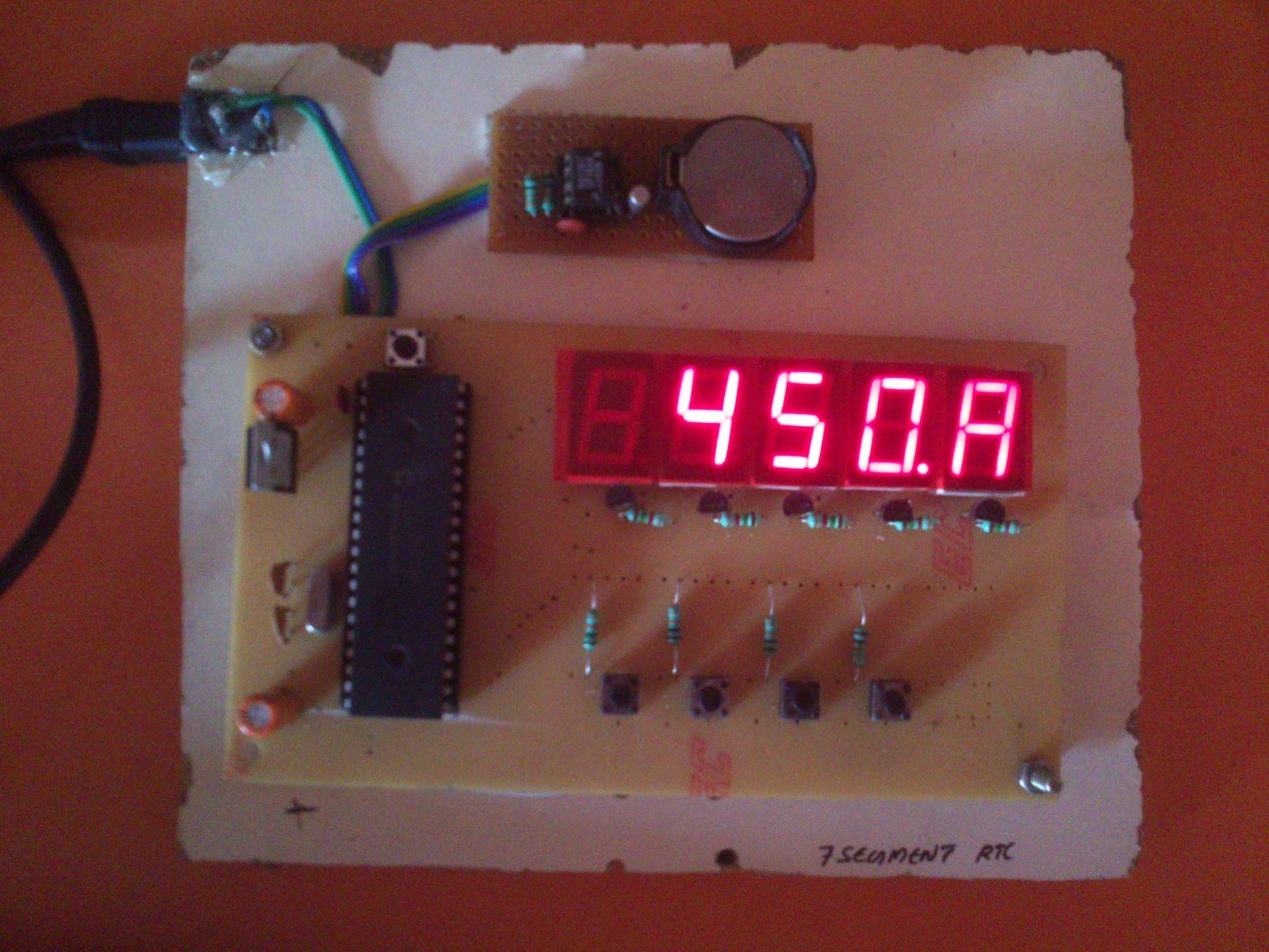 7 Segment Clock 5 Digit - Ds1307 and 4 Button Switch - Instructables