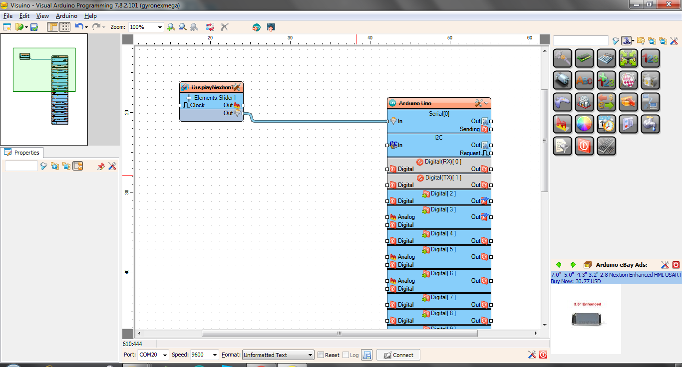 Visuino: Moving Servo Via Nextion Slider : 5 Steps (with Pictures ...