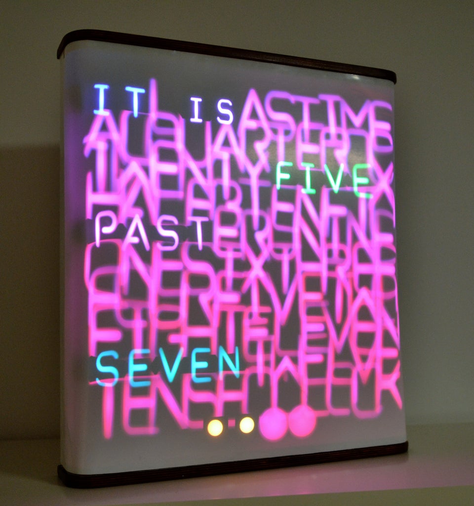 Word Clock Controlled By 114 Servos 14 Steps With Pictures