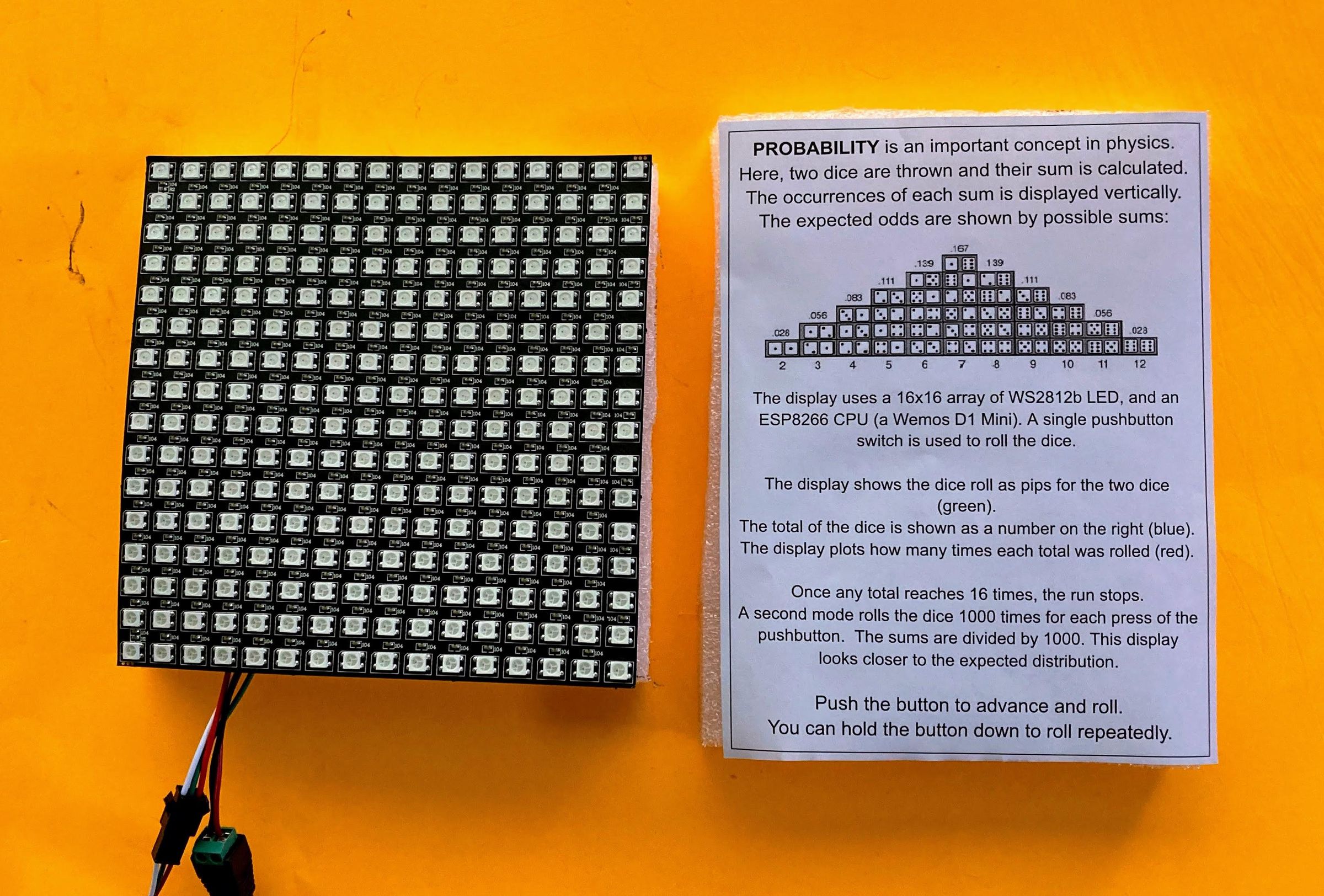 Two Dice Roll Demonstration for Physics and Probability : 4 Steps (with ...