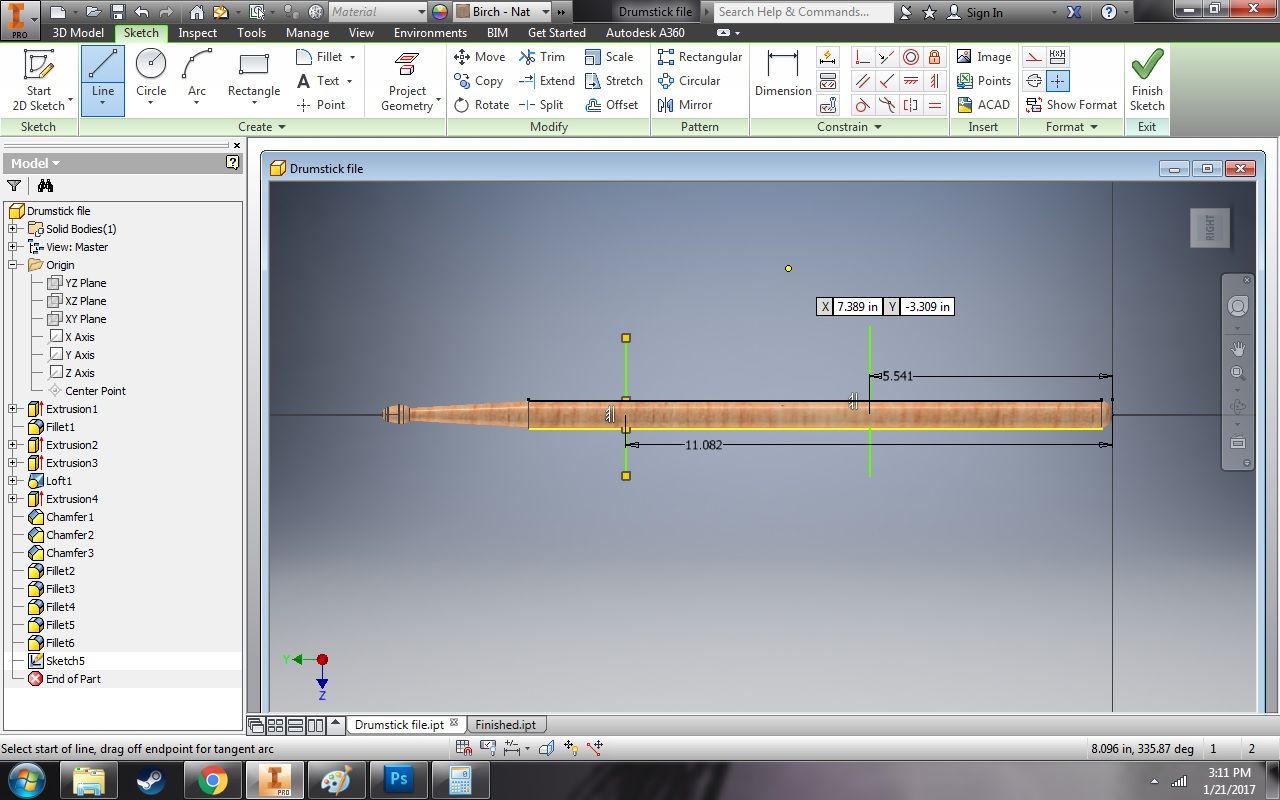 Designing and 3D Printing Drumsticks in AutoDesk Inventor : 26 Steps (with Pictures) - Instructables