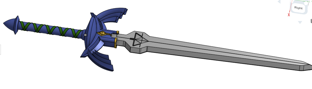 How to Make Legend of Zelda Master Sword in Onshape(not Actual Size ...