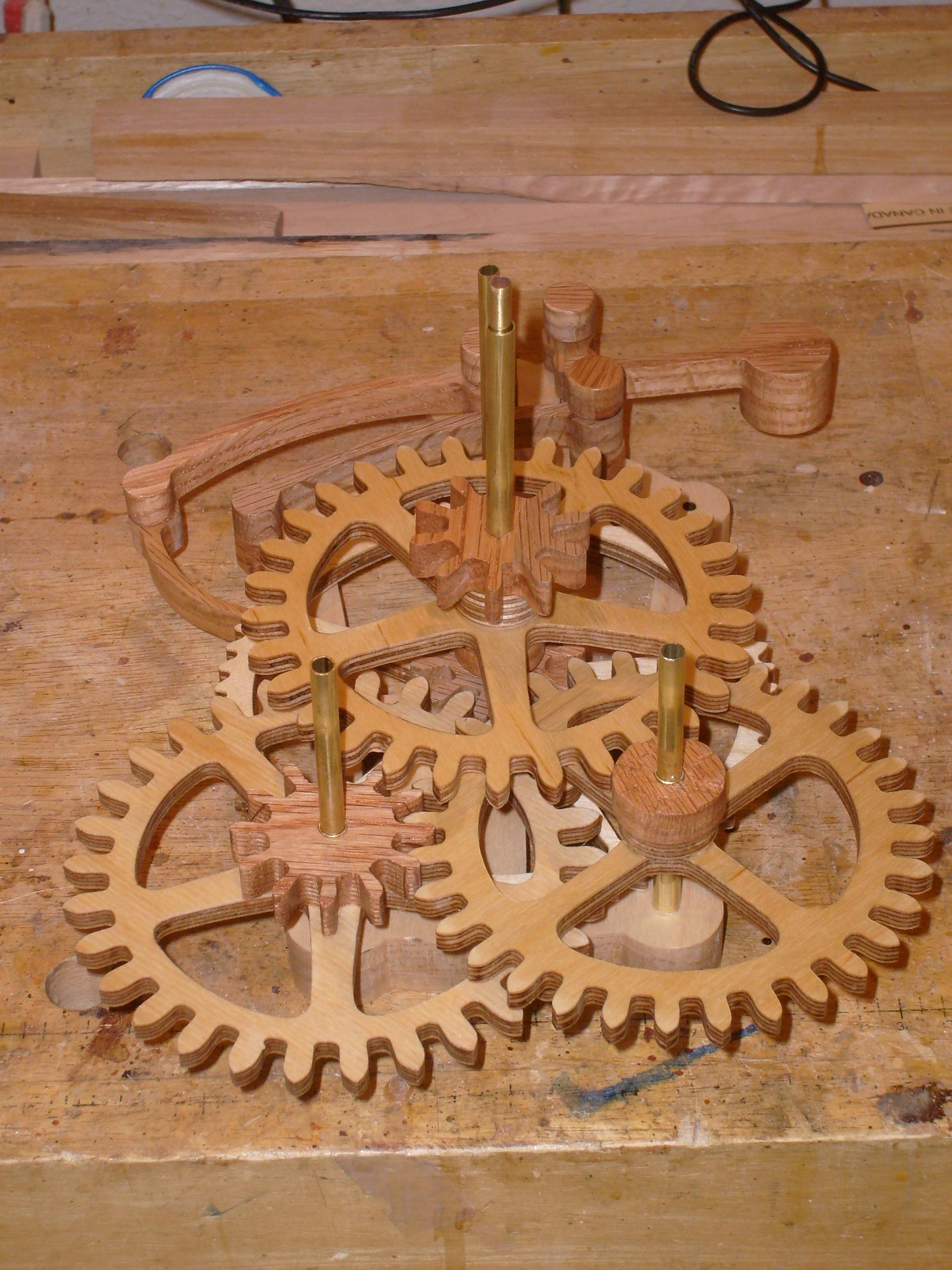 A Wood Gear Clock With a Unique Drive Mechanism : 34 Steps (with ...