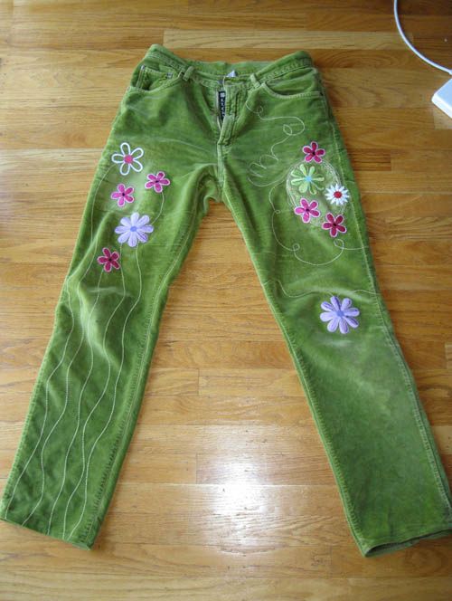 Decorate Pants With Machine Embroidery : 4 Steps (with Pictures ...