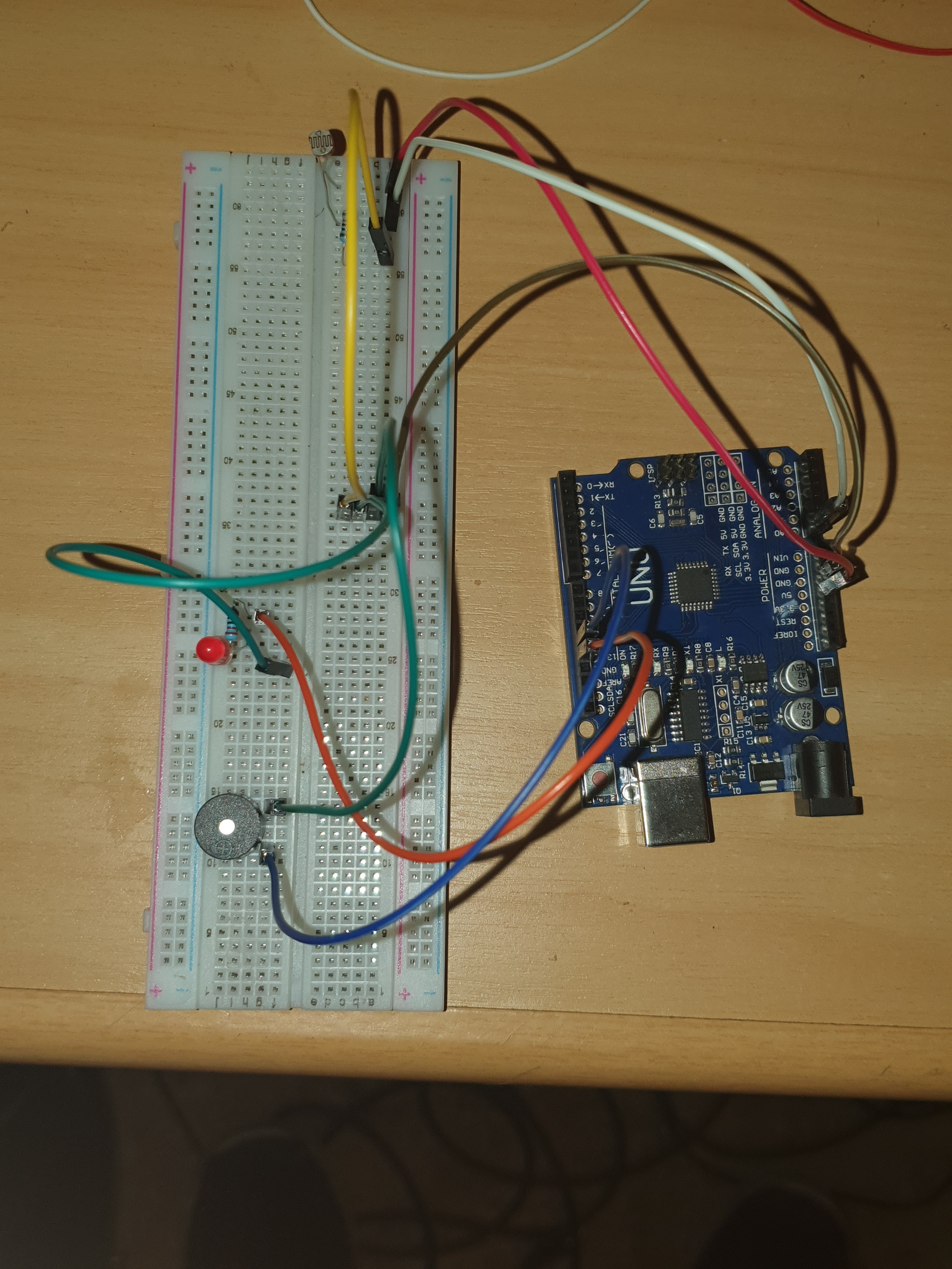 Arduino - Buzzer With LDR and LED : 5 Steps (with Pictures) - Instructables