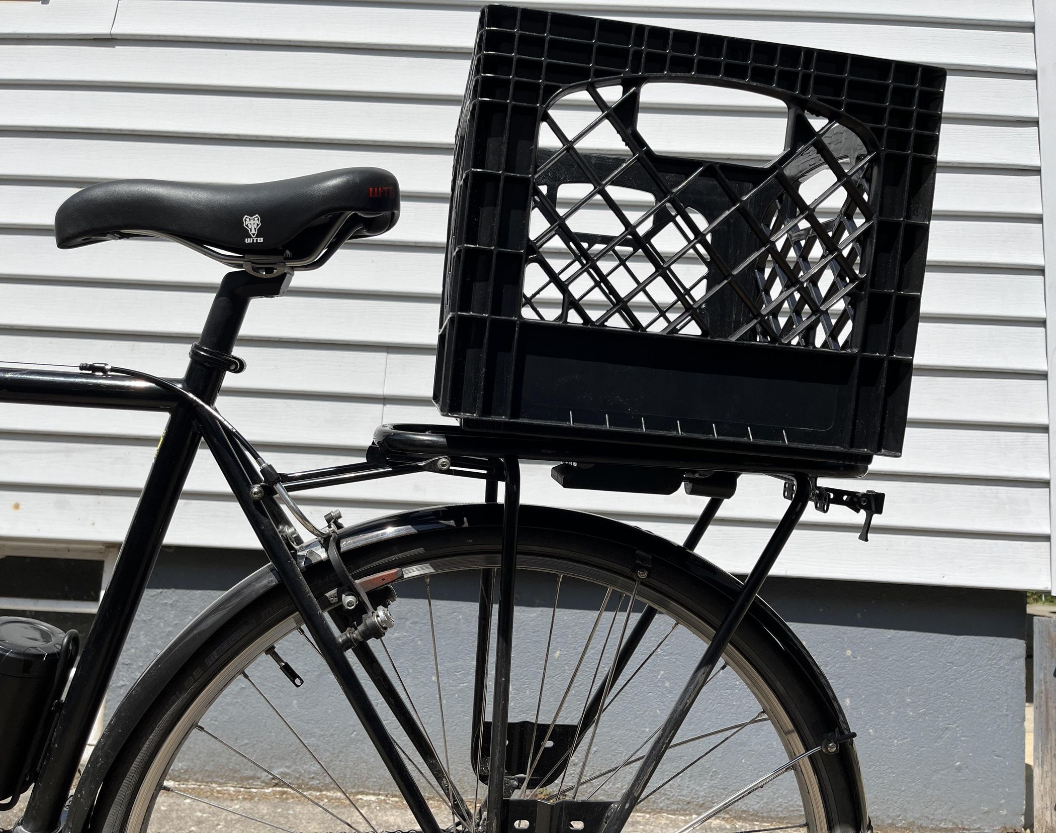 Removable Bike Milk Crate for Yepp Rear Rack With 3D Printed Bracket ...