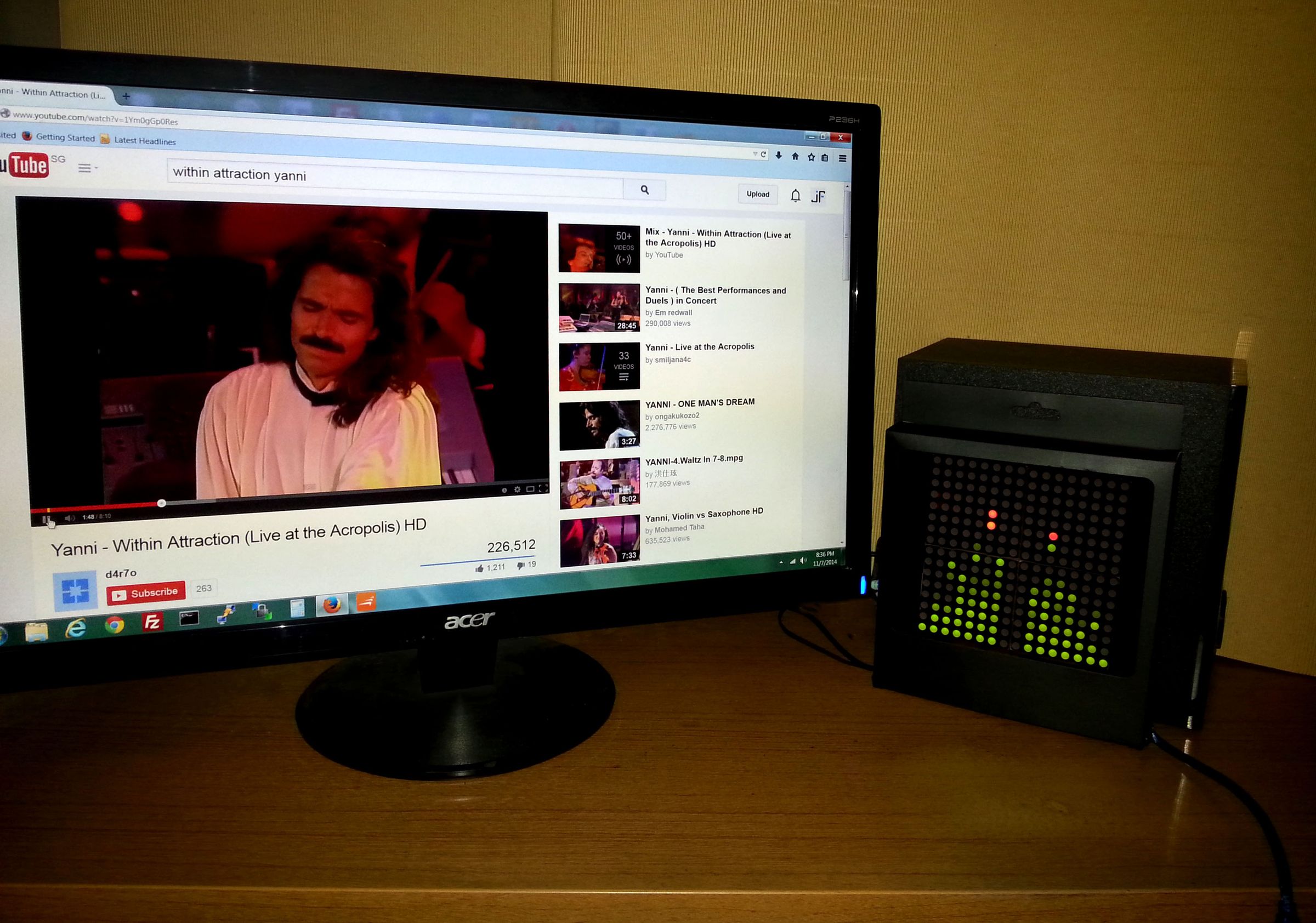 Arduino Based Bi-color LED Matrix Audio Spectrum Visualizer : 6 Steps ...