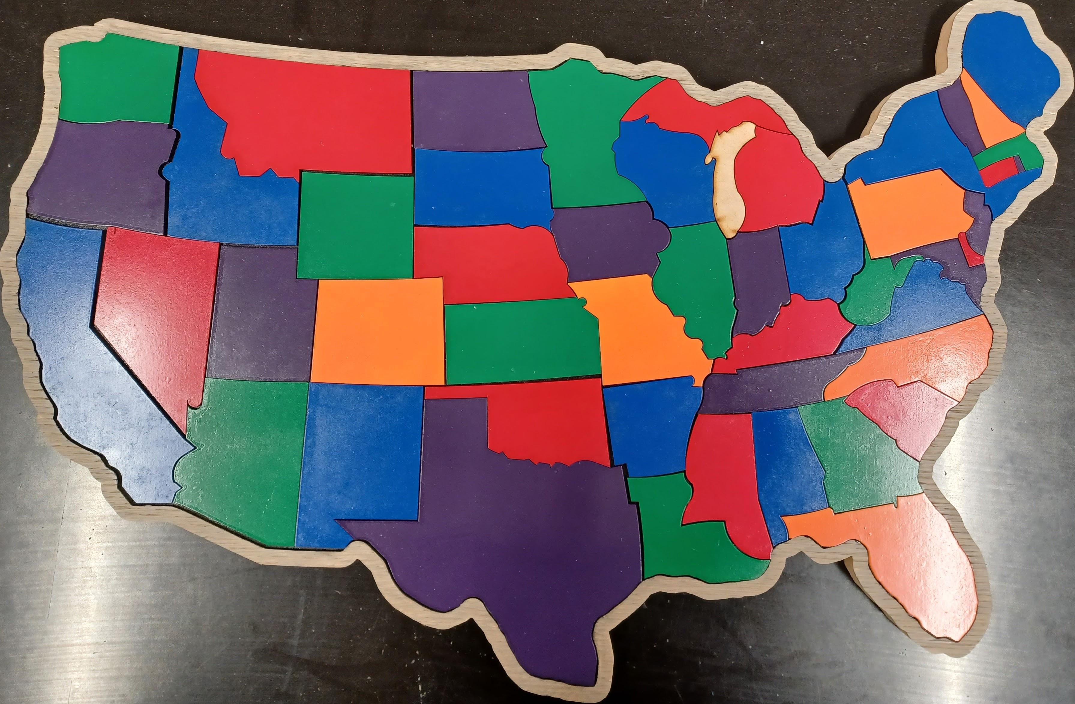 Mapping Out a Puzzle of America : 7 Steps (with Pictures) - Instructables