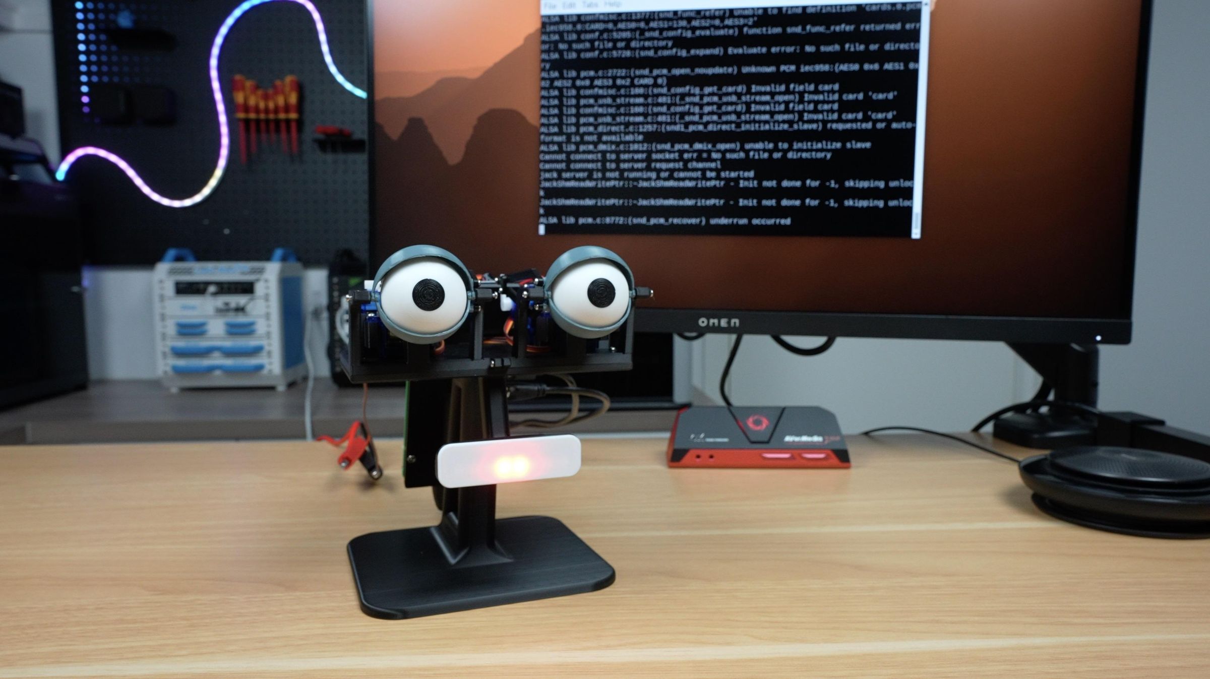 Animatronic Raspberry Pi AI Chatbot With Blinking Eyes & Talking LED ...