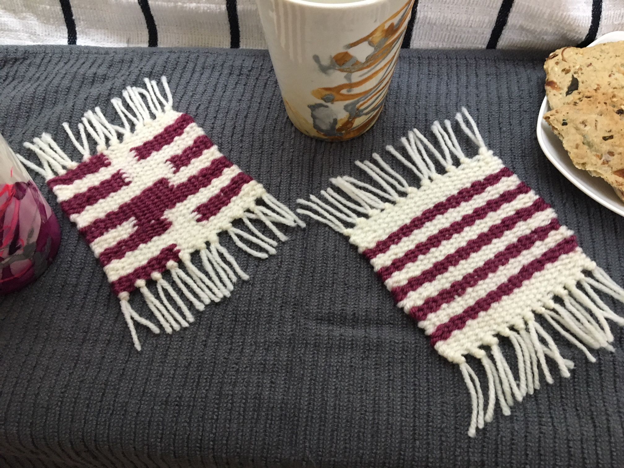 Woven Coasters Using Cardboard As a Loom : 8 Steps (with Pictures ...
