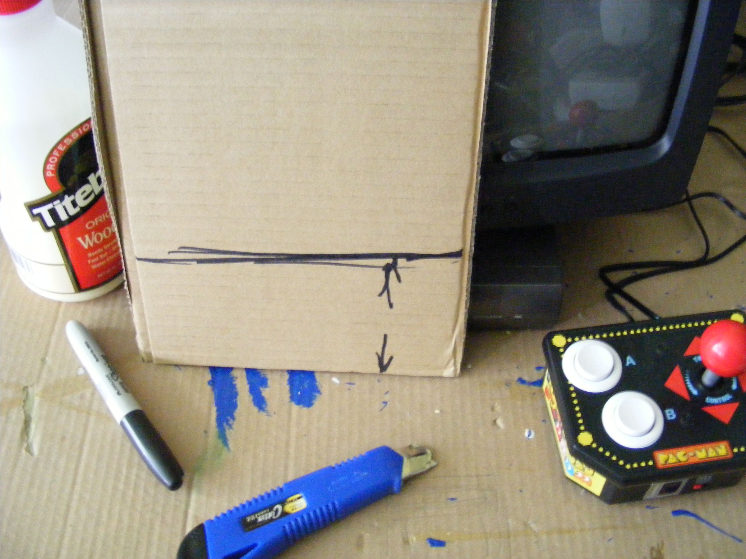 Cardboard Bar Top Arcade Game Console - Lithium Rain Recycled ...