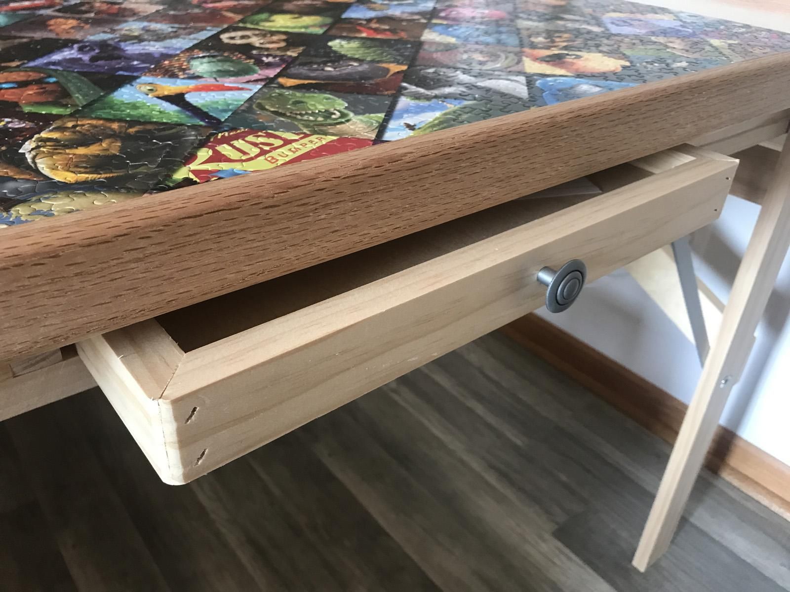 Large Puzzle Table With 6 Drawer Storage, Folding Legs : 5 Steps (with ...