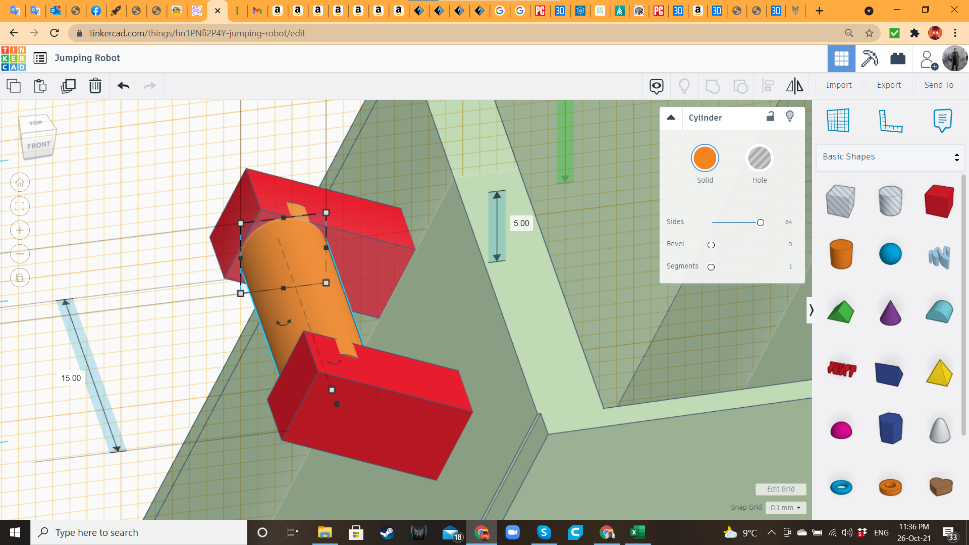 Tinkercad Robotics for School: Gerbil, the Jumping Robot! : 18 Steps ...