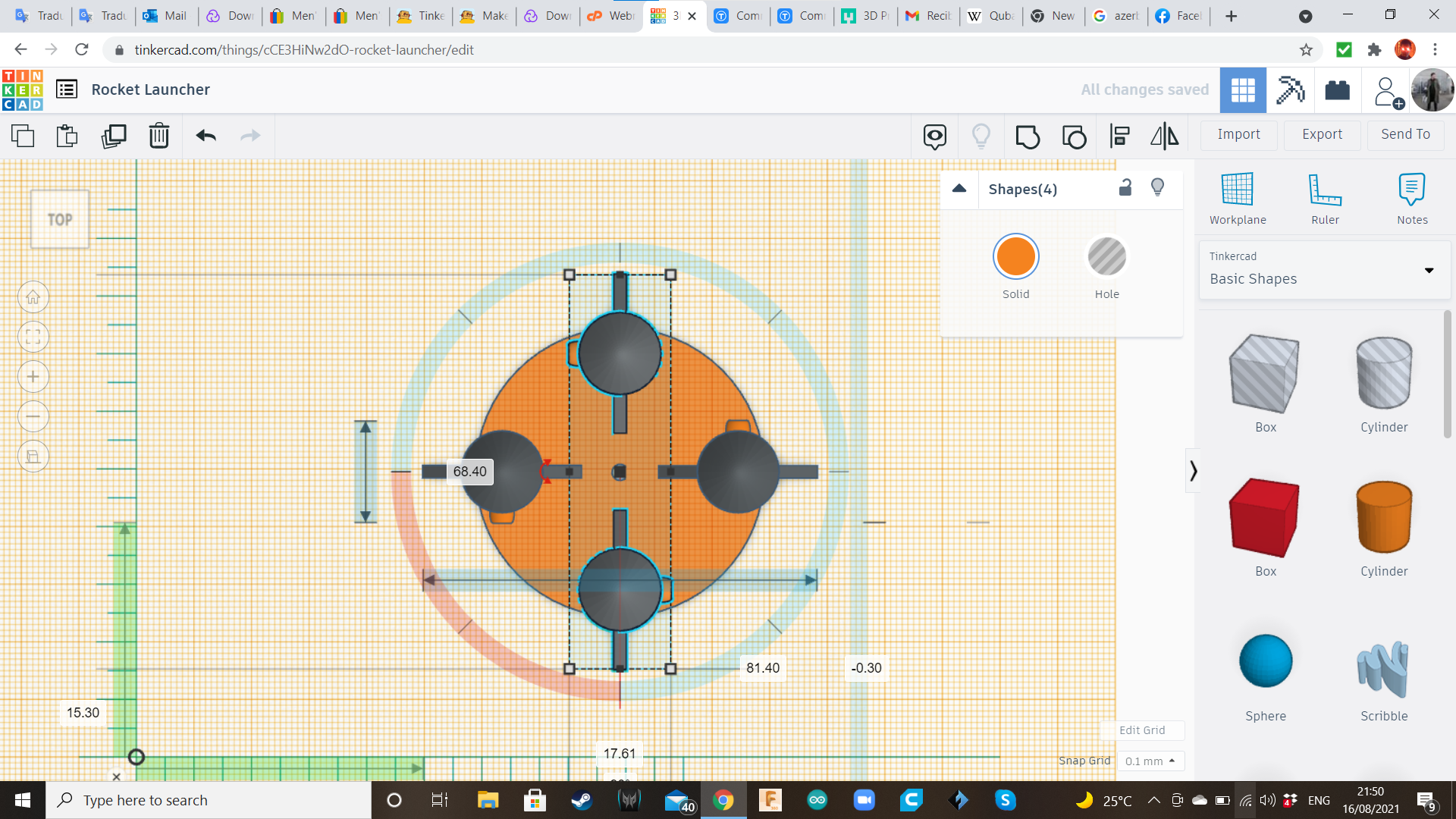 Tinkercad Robotics for School: Rocket Launching Mini-bot : 32 Steps ...