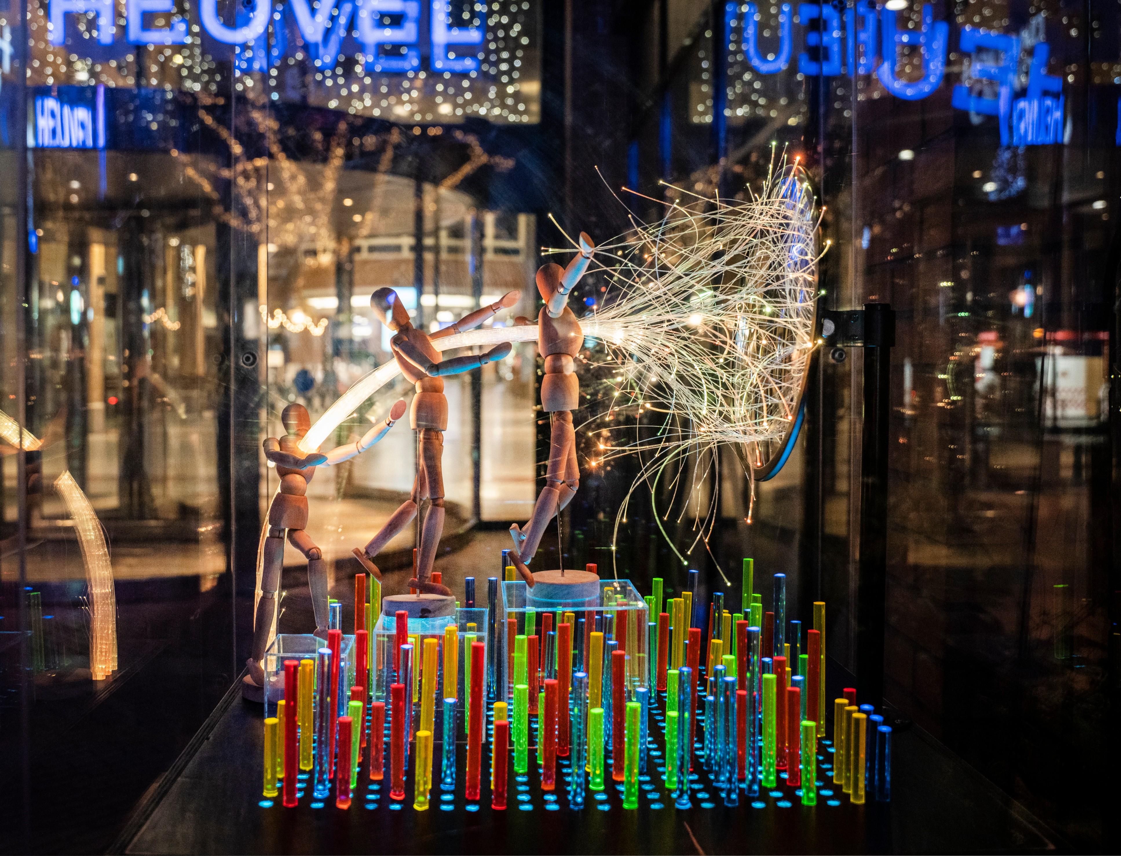 Fiber Optics, Acrylic Rods and Led Panel in the Visual Art Project ...