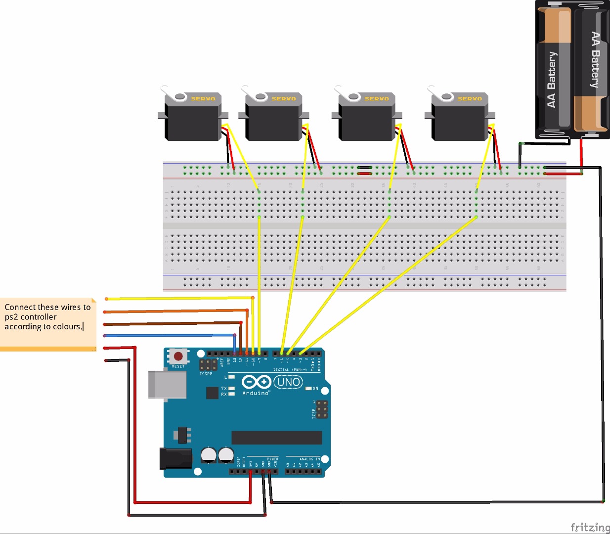 How to Control Servo With Play Station 2 Controller : 5 Steps (with ...