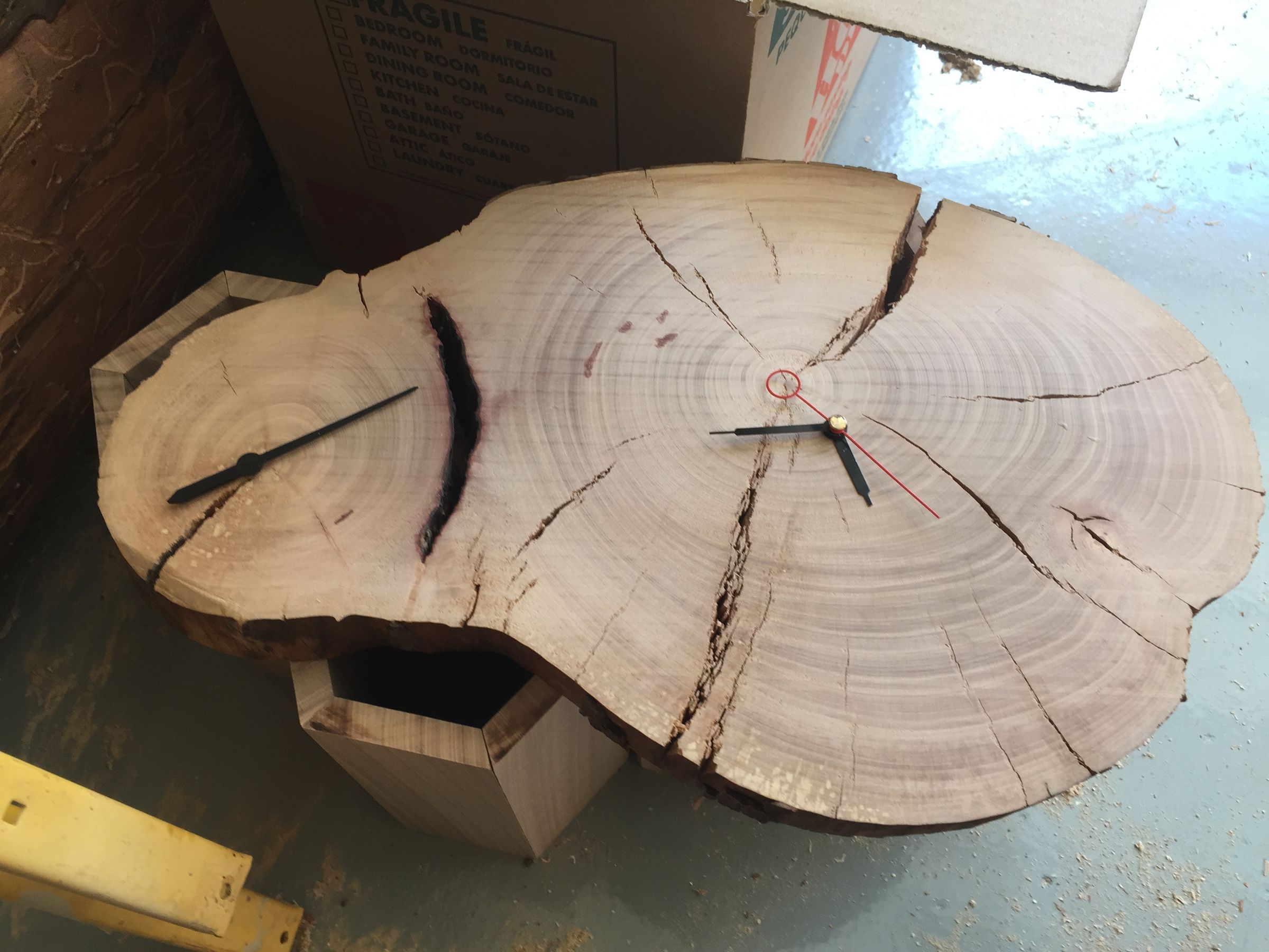 Aluminum Inlay Cross-Cut Log Clock : 5 Steps (with Pictures ...