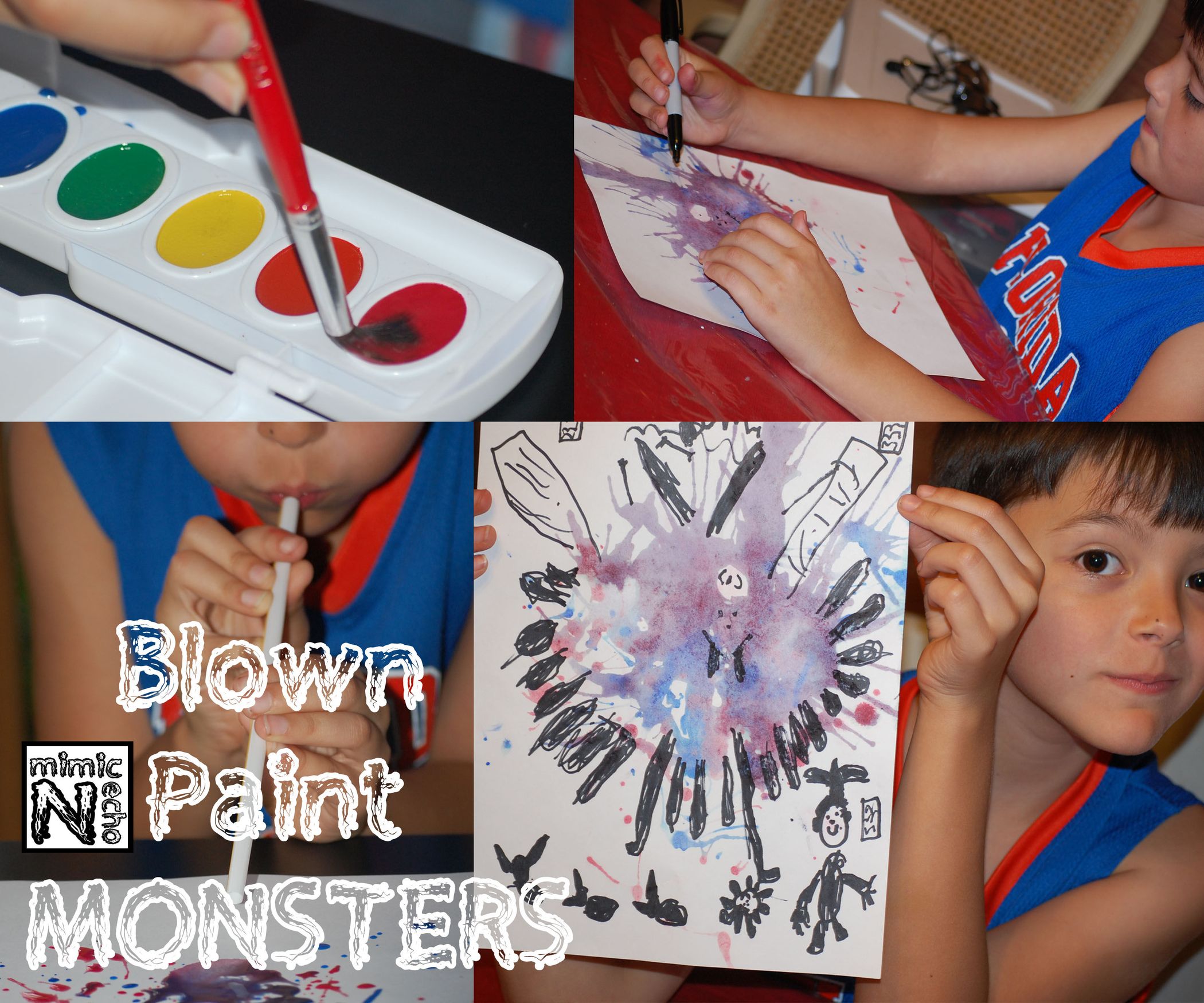 Blown Paint Monsters : 3 Steps (with Pictures) - Instructables