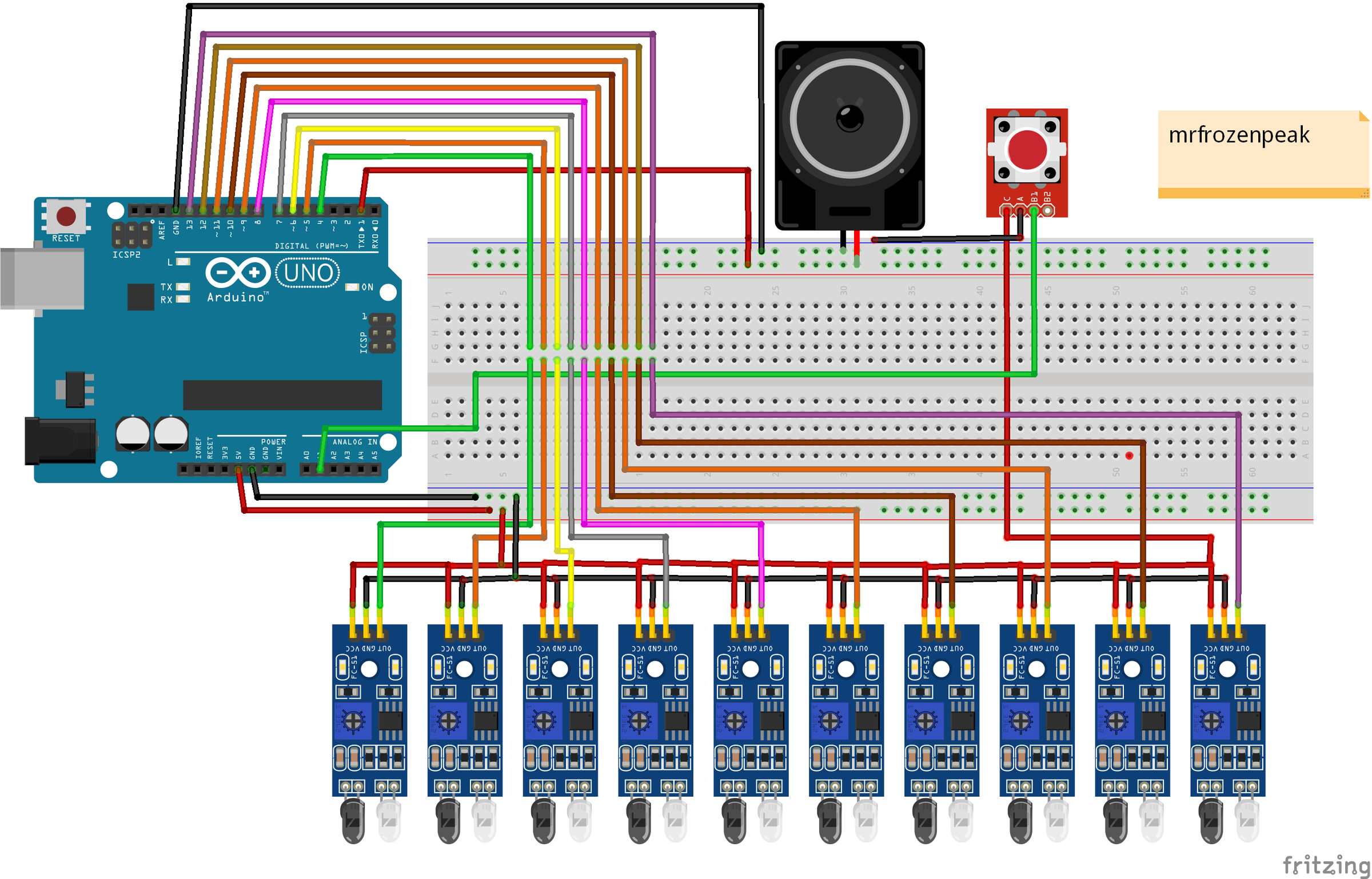 Air Piano Using IR Proximity Sensor, Speaker and Arduino Uno (Upgraded ...