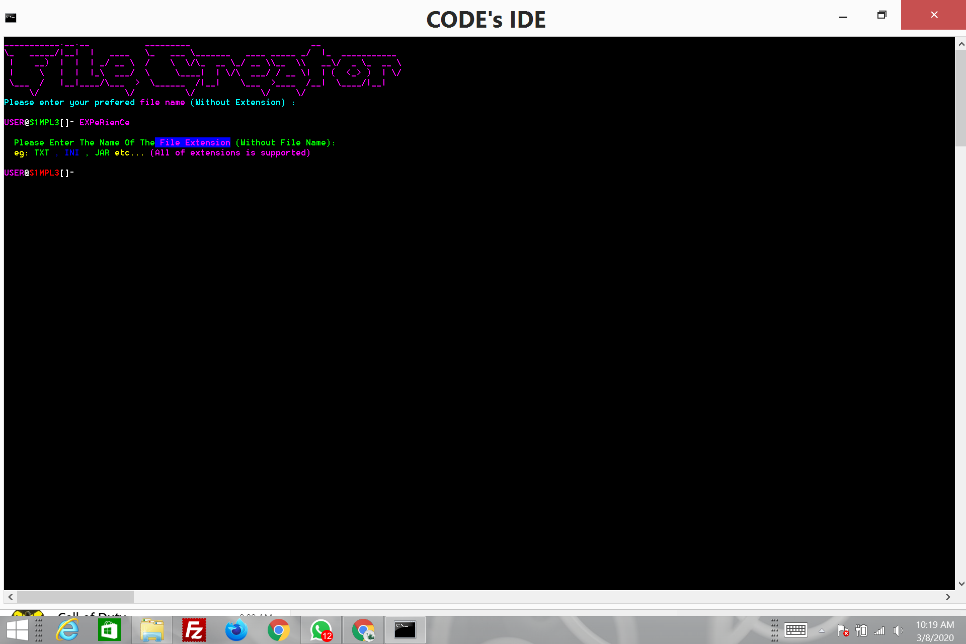 CODE's Batch Based IDE : 8 Steps - Instructables