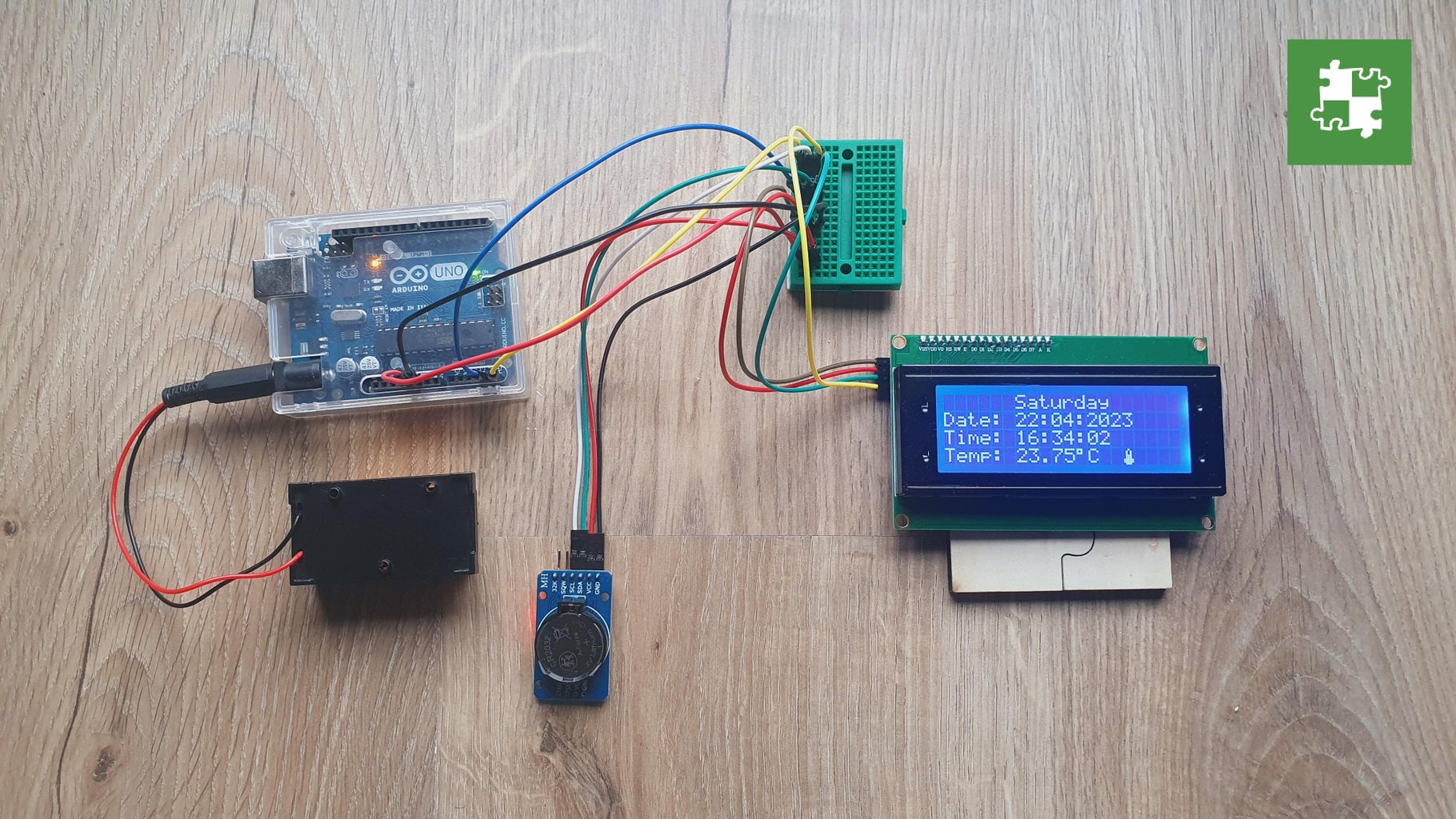 Real Time Clock Arduino Uno Ds3231 Rtc Module Lcd 20x4 I2c 4 Steps Instructables