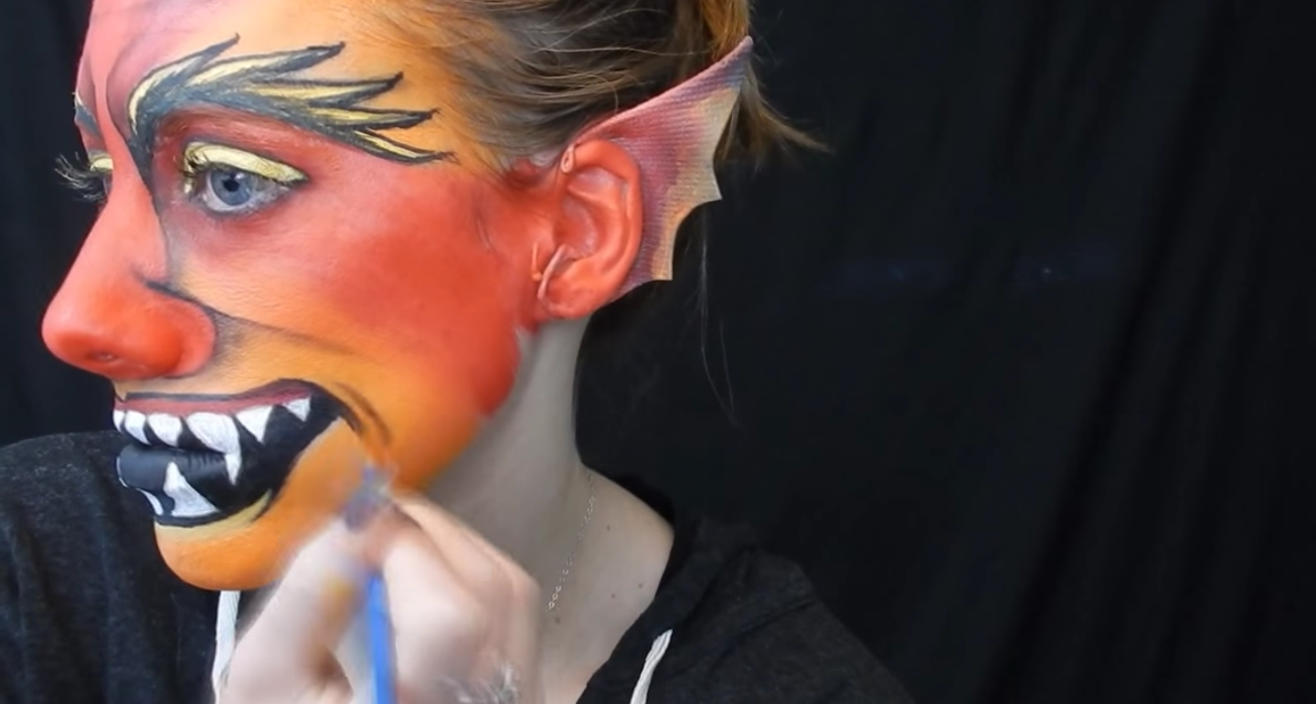 Red Dragon Face Paint
