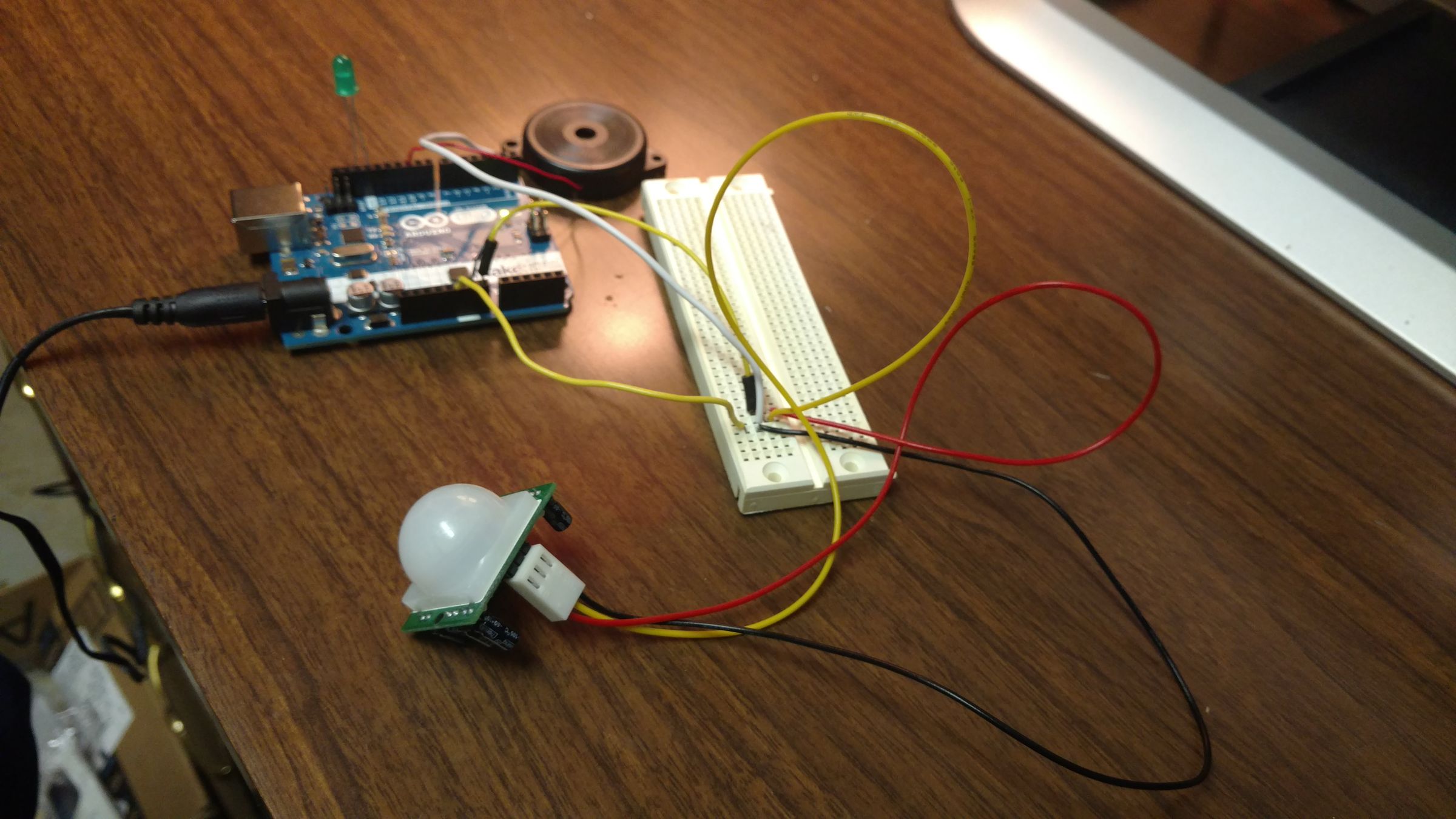 Piezo, PIR Motion Sensor All Connected to an Arduino : 3 Steps ...