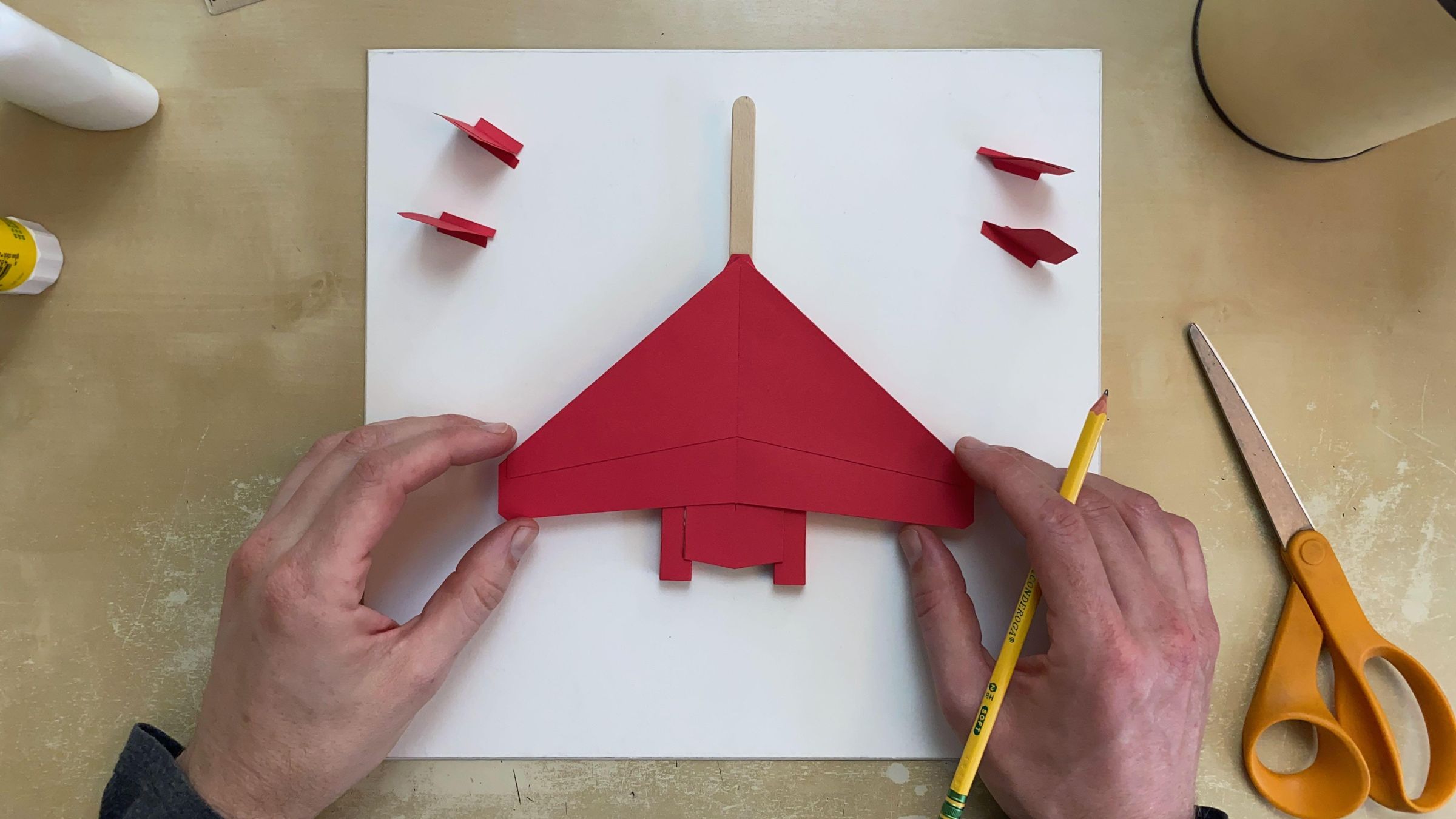 Interceptor Jet Card Stock Airplane : 7 Steps (with Pictures ...